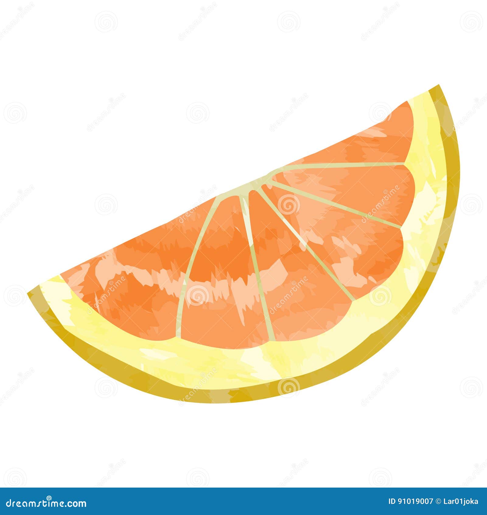 Isolated orange cut stock vector. Illustration of ingredient - 91019007