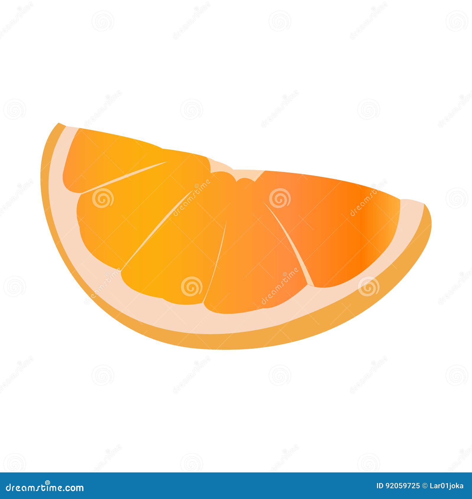 Isolated orange cut stock vector. Illustration of colorful - 92059725