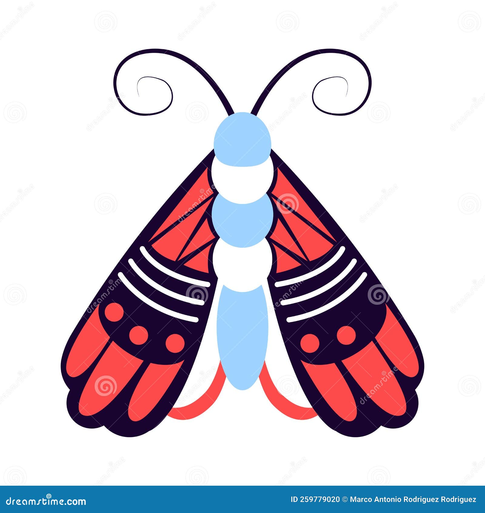Isolated Orange Moth Vector Illustration Stock Vector - Illustration of ...