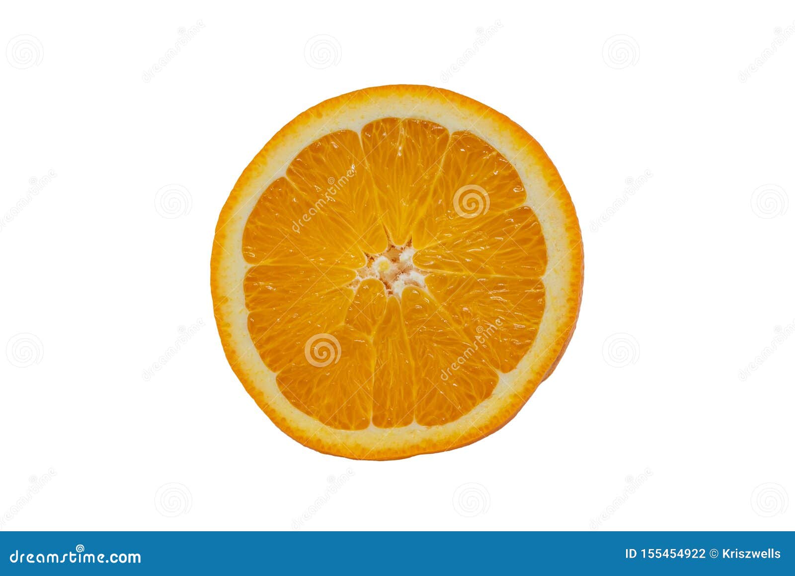Isolated orange slice stock photo. Image of full, slice - 155454922