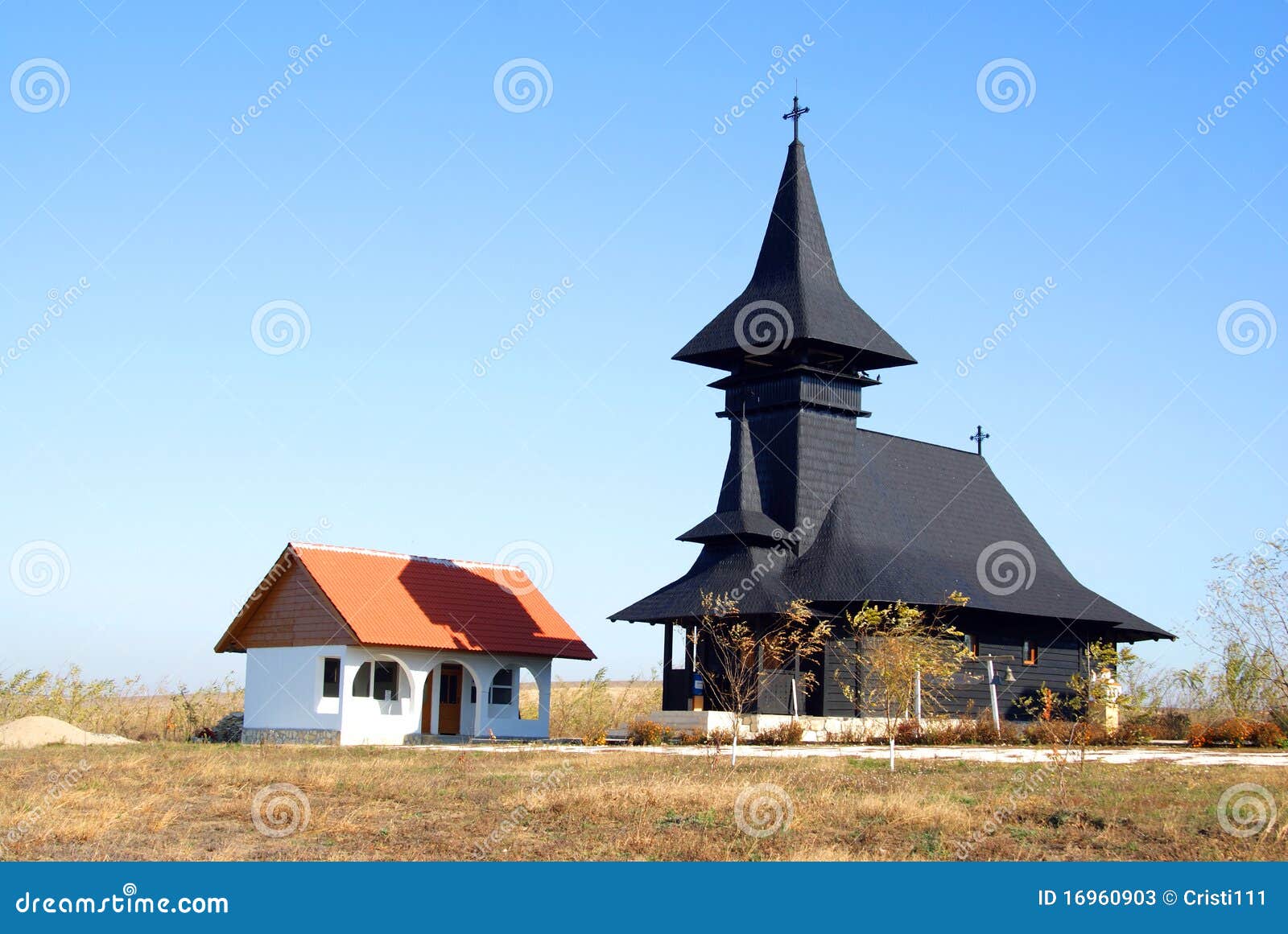 Isolated Orthodox Wooden Church Stock Image - Image of hill, nuns: 16960903