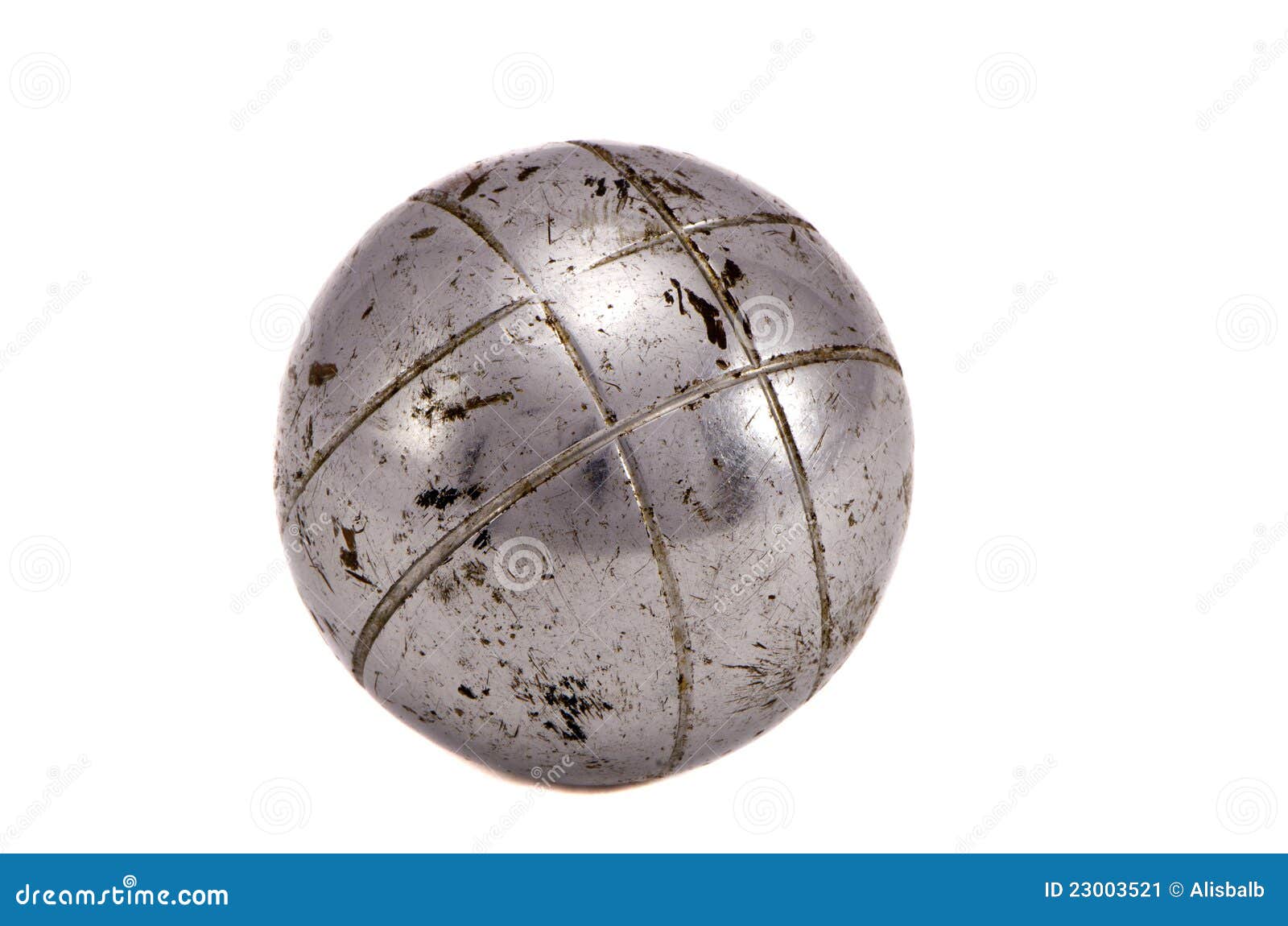 Isolated Outdoor Game Old Metallic Ball Stock Image - Image of grunge ...