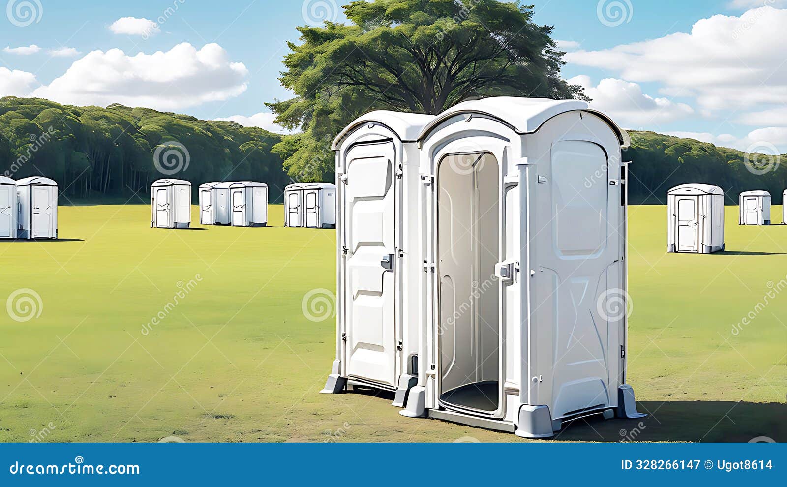 Isolated Outdoor Toilet Cabins Public Portable Bio Wc Cabins Stock