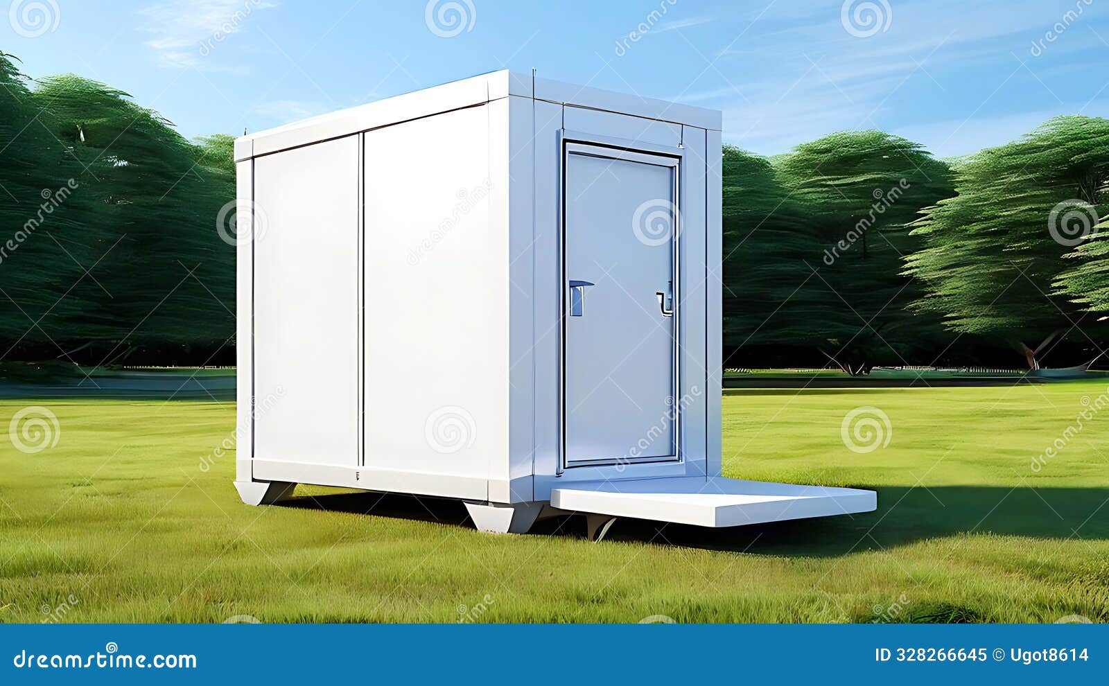 Isolated Outdoor Toilet Cabins Public Portable Bio Wc Cabins Stock
