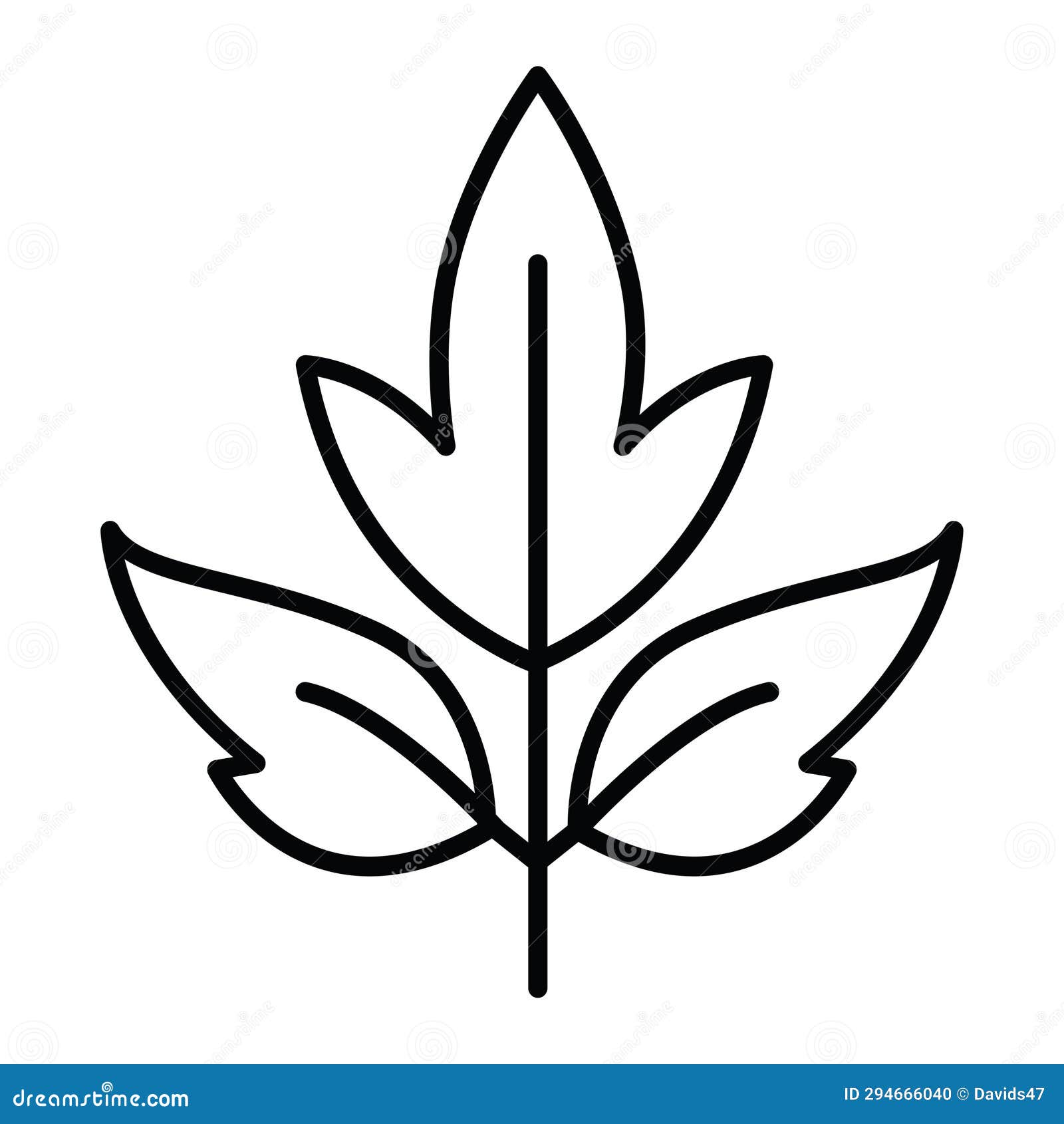Isolated Outline of an Autumn Leaf Icon Vector Stock Vector ...