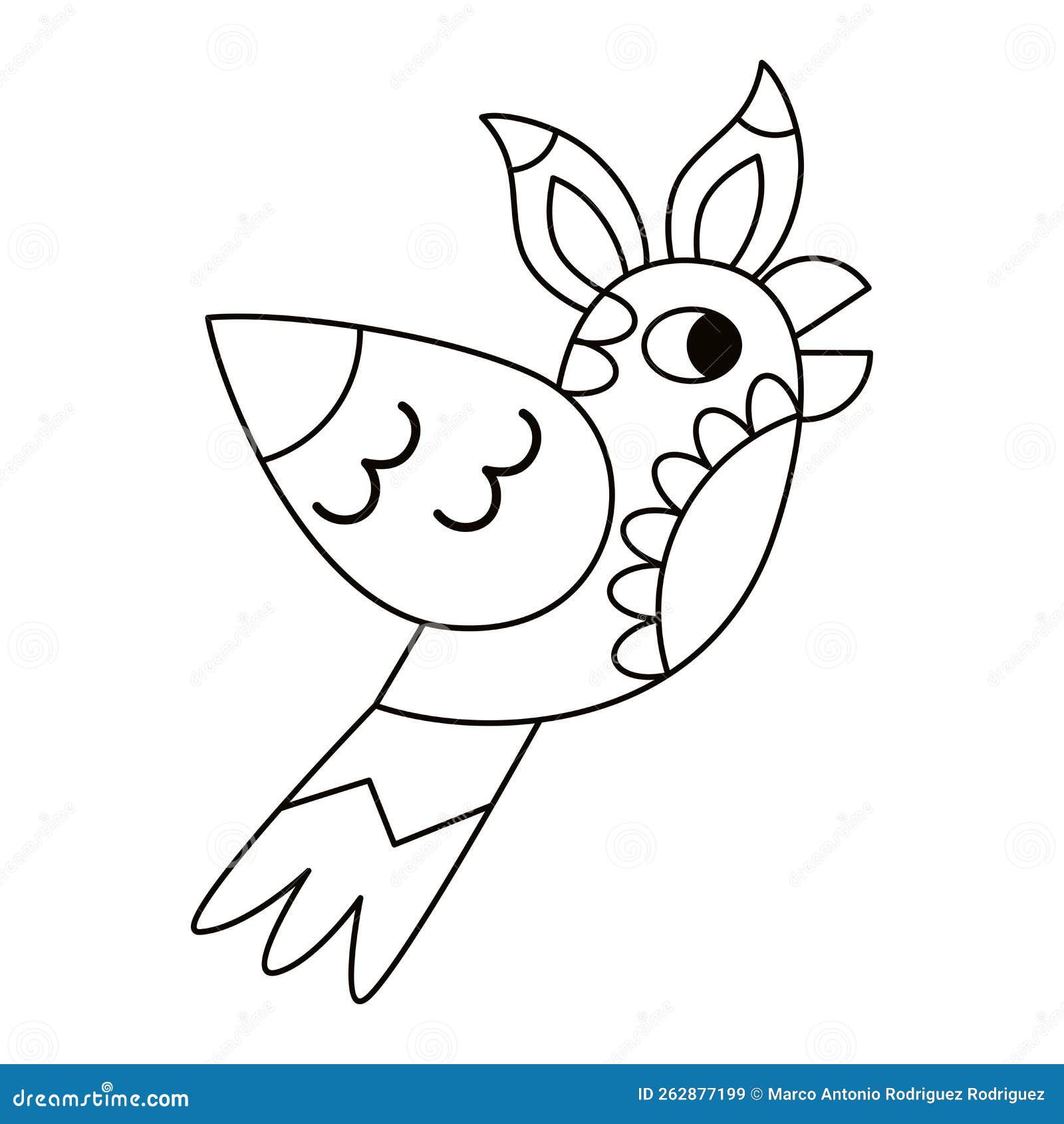 Alebrije Of A Bird Mexican Culture Vector Illustration | CartoonDealer ...
