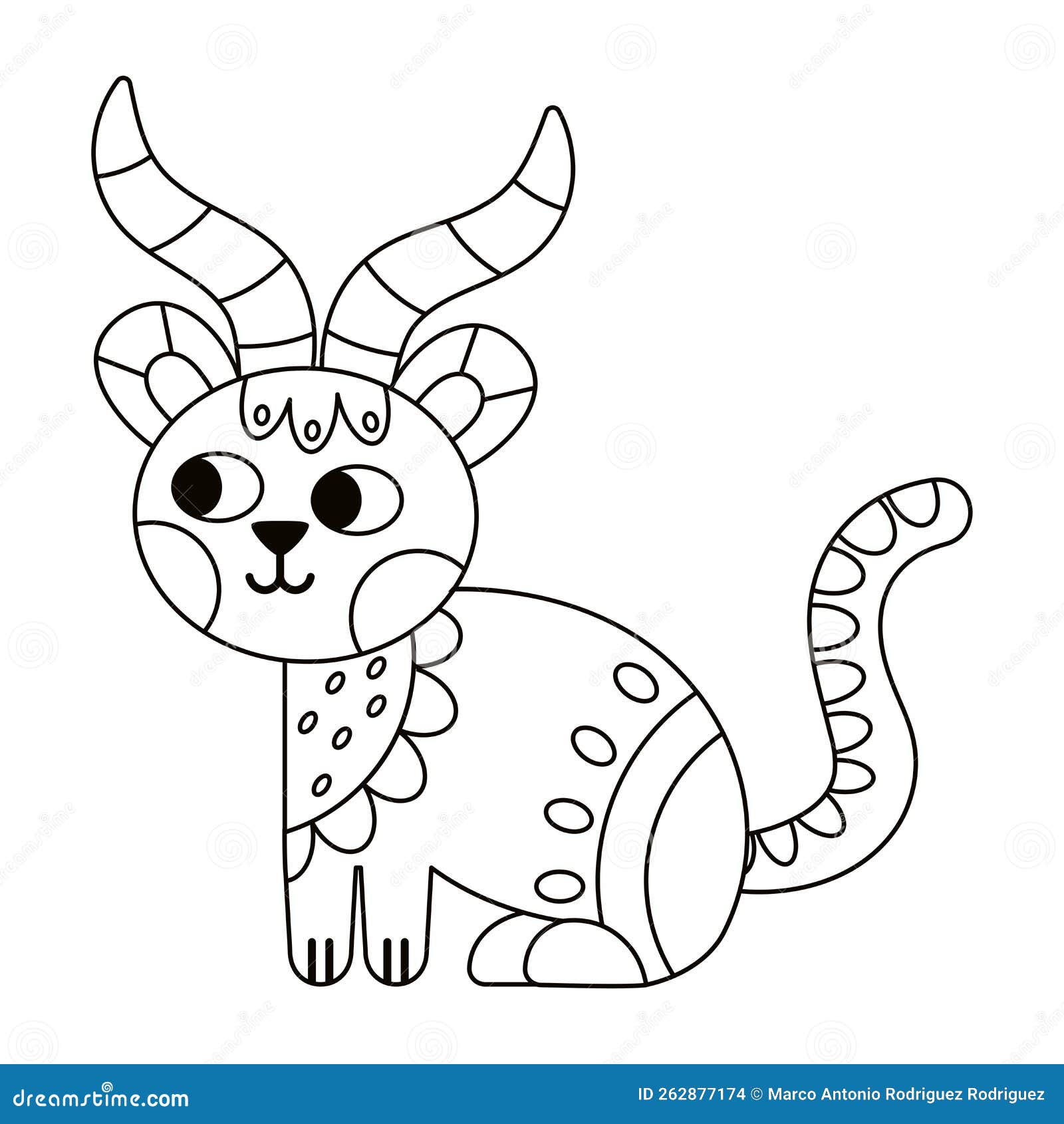 Isolated Outline Cat Alebrije Icon Vector Stock Vector - Illustration ...