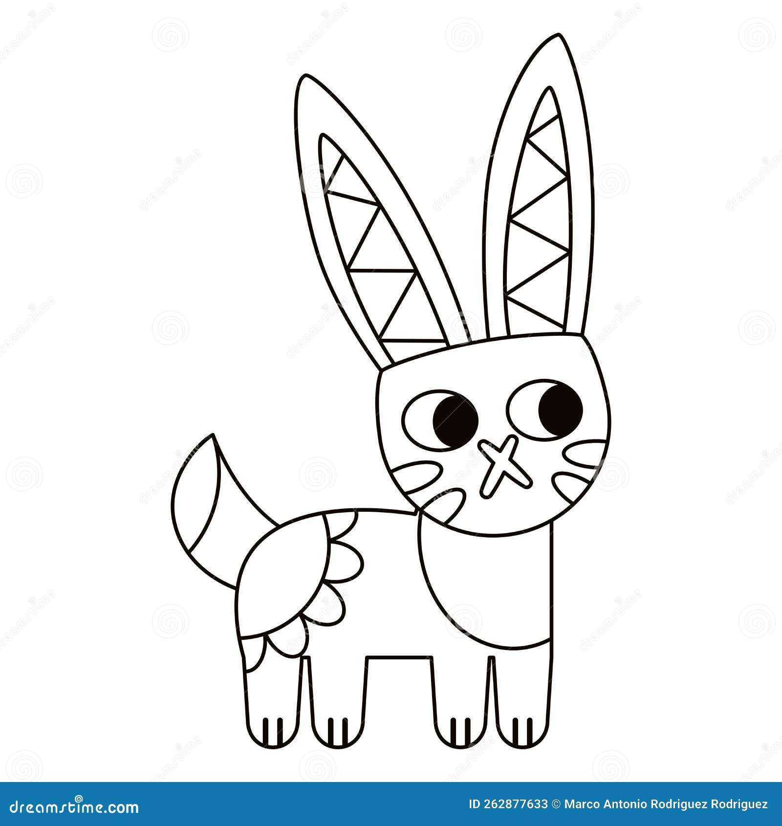 Isolated Outline Cat Alebrije Icon Vector Stock Vector - Illustration ...