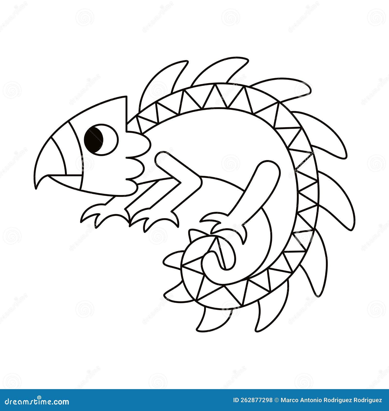 Isolated Outline Chameleon Alebrije Icon Vector Stock Vector ...