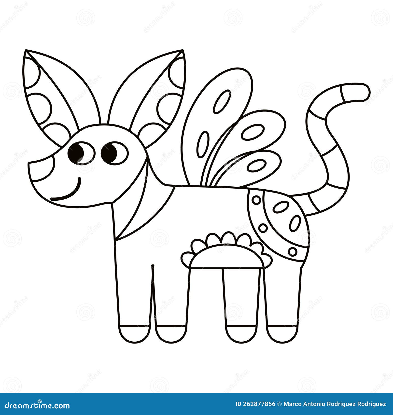 Isolated Outline Dog Alebrije Icon Vector Stock Vector - Illustration ...