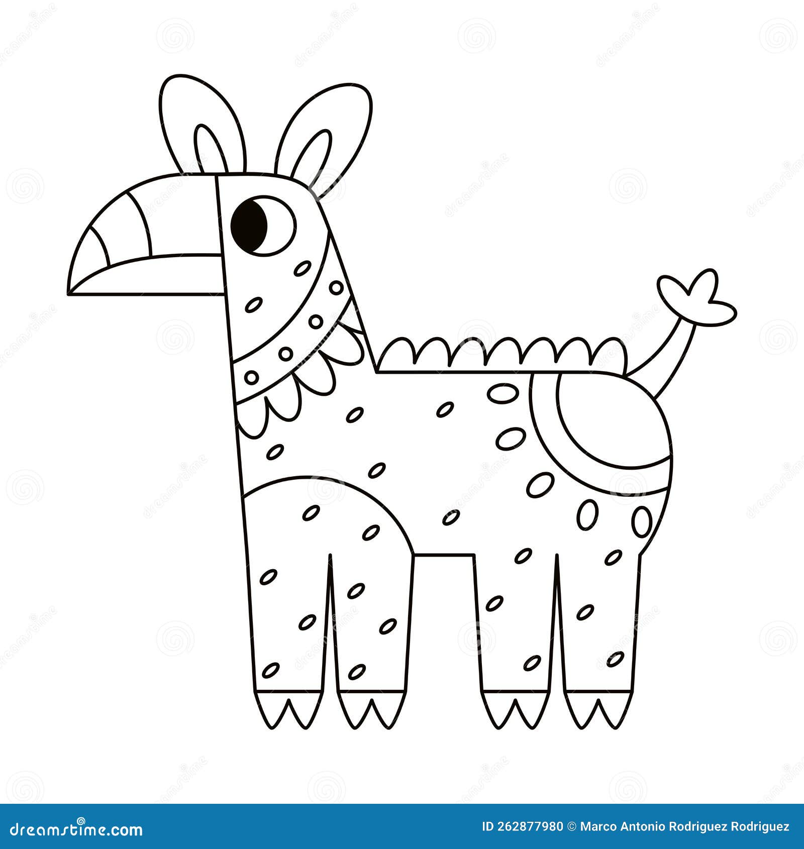 Isolated Outline Donkey Alebrije Icon Vector Stock Vector ...
