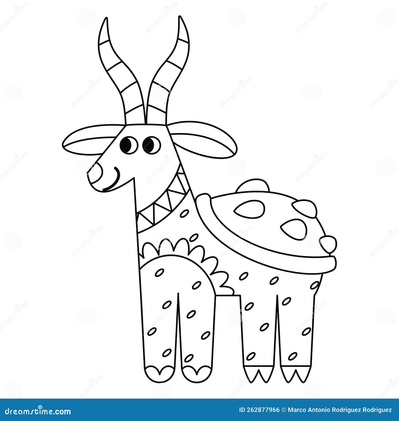 Isolated Outline Goat Alebrije Icon Vector Stock Vector - Illustration ...