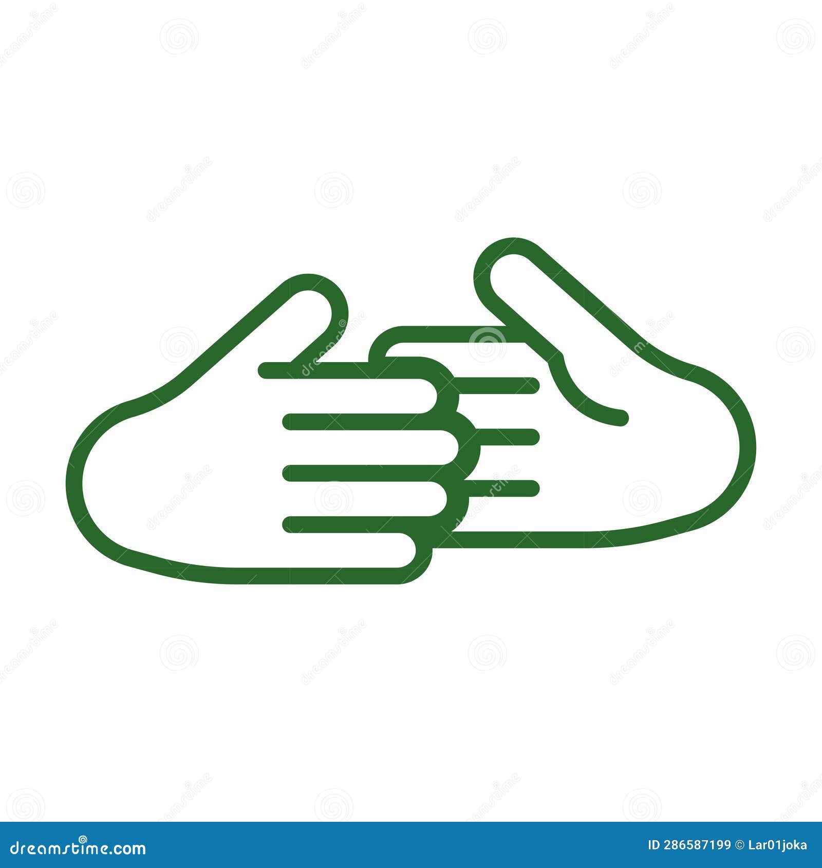 Isolated Outline of a Handshake Icon Vector Stock Illustration ...