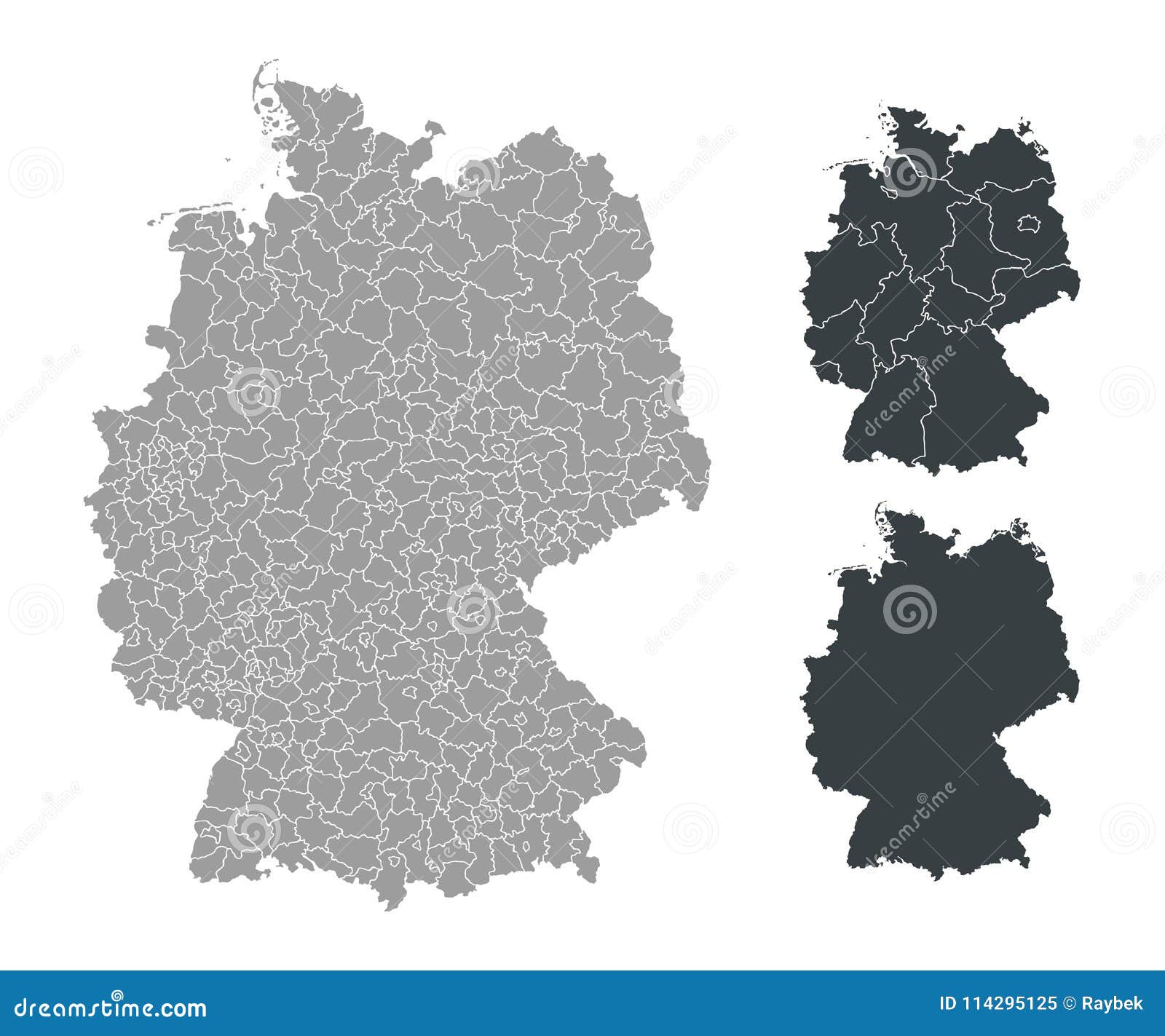 Map of Germany stock illustration. Illustration of administrative ...