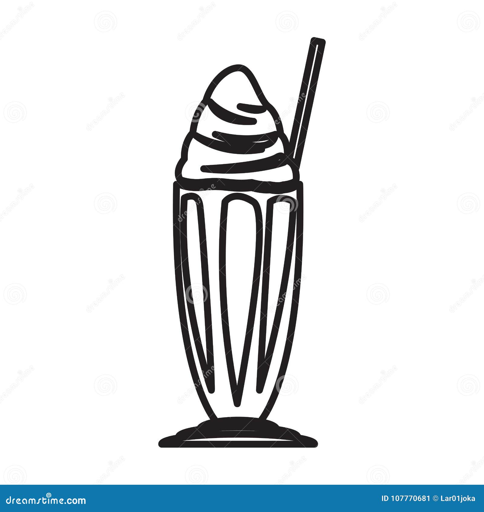 Milkshake Outline Icon, Refreshing Beverage Glass Symbol. Vector Icon. | CartoonDealer.com #92216644