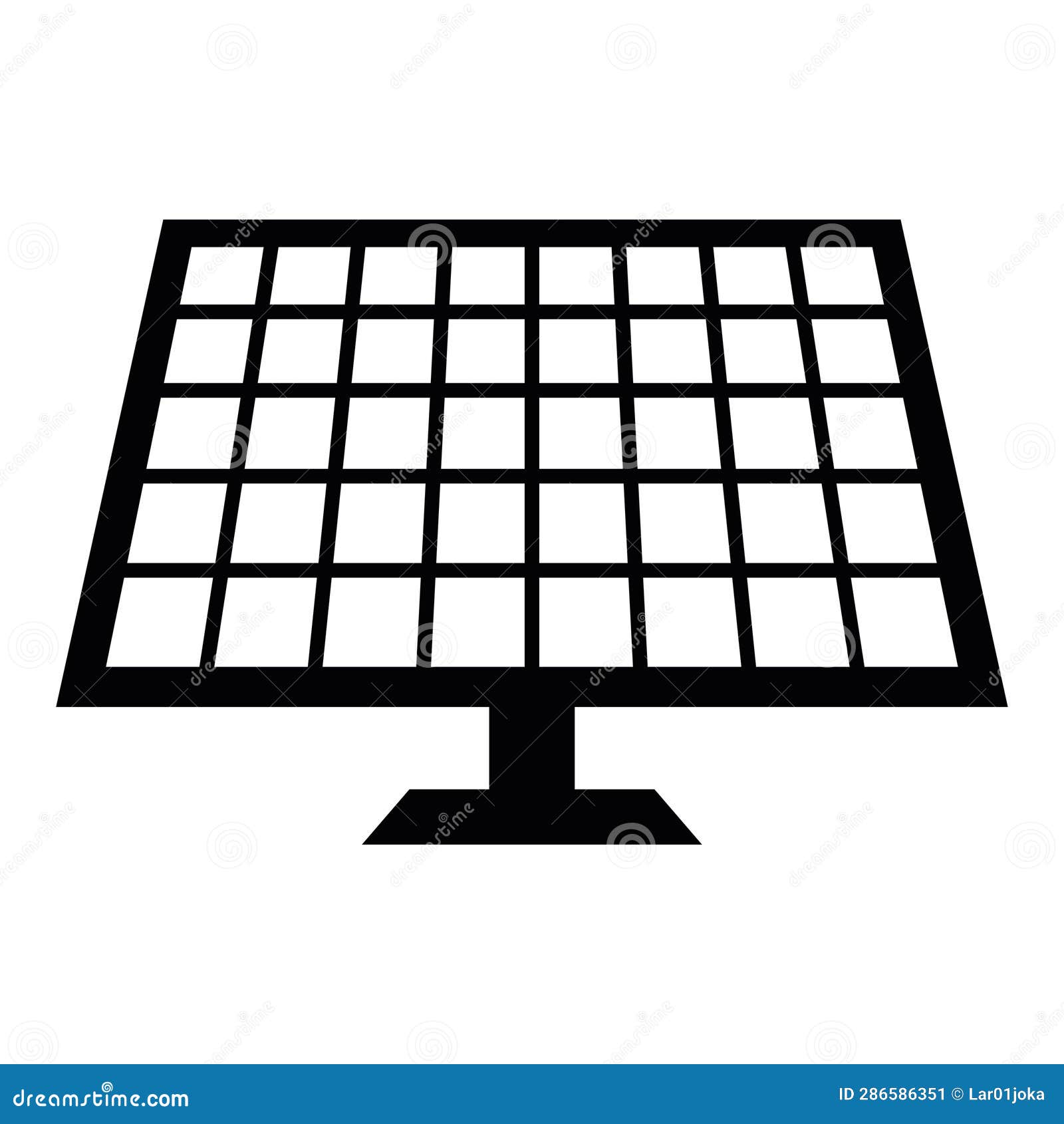 Isolated Outline of a Solar Panel Icon Vector Stock Illustration ...