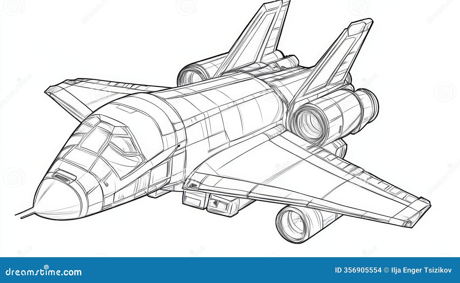 Spacecraft Blueprint Detailed Engineering Design Royalty-Free Stock ...