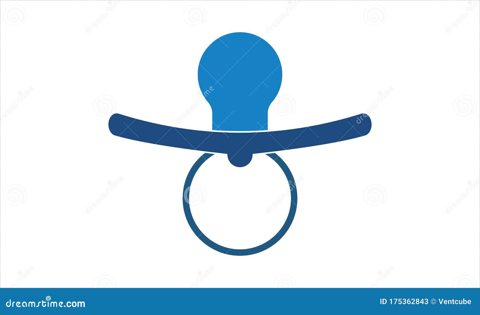 Isolated Pacifier Icon on White Background Vector Image Stock Vector ...