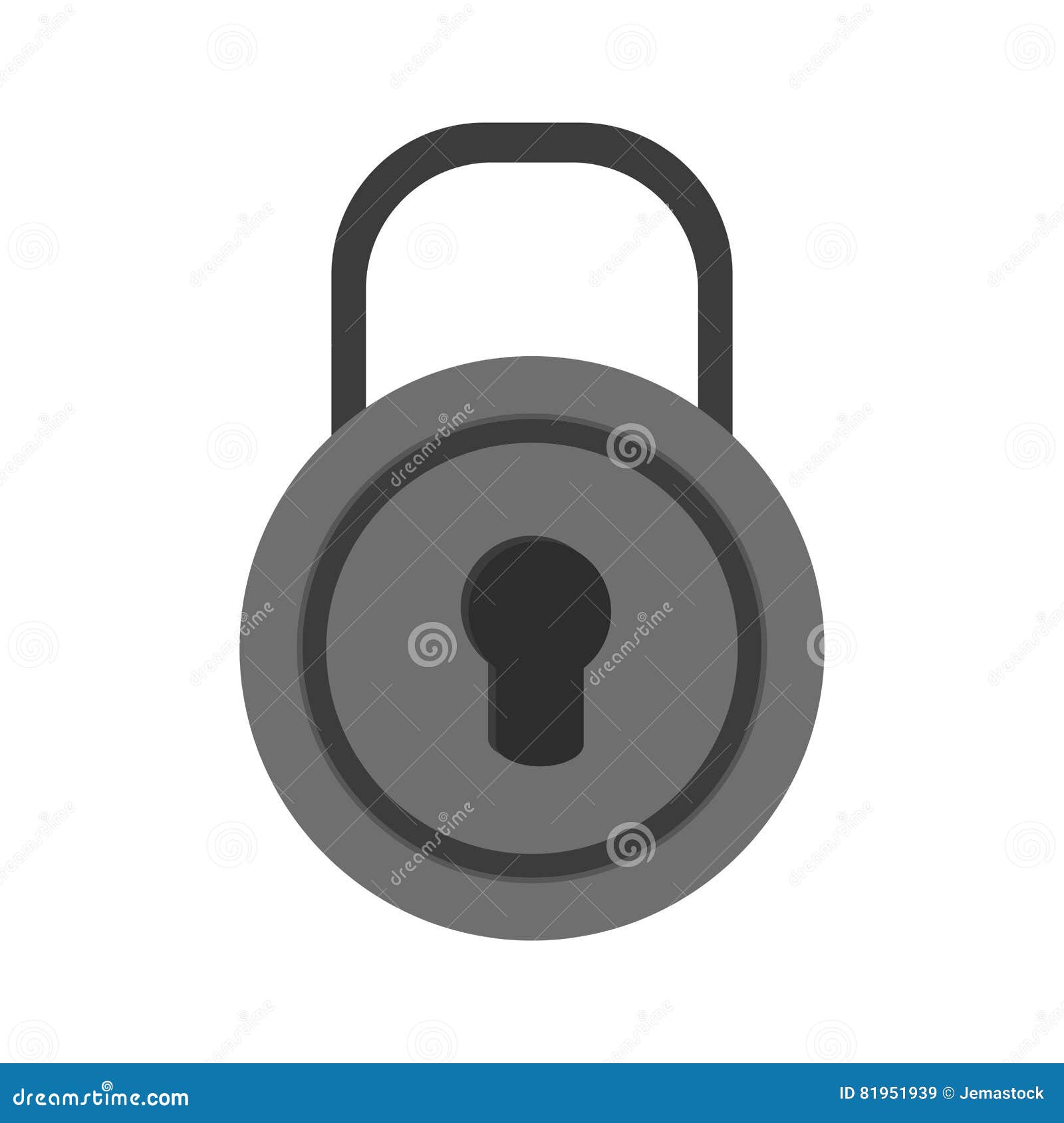 Isolated padlock design stock vector. Illustration of protection - 81951939