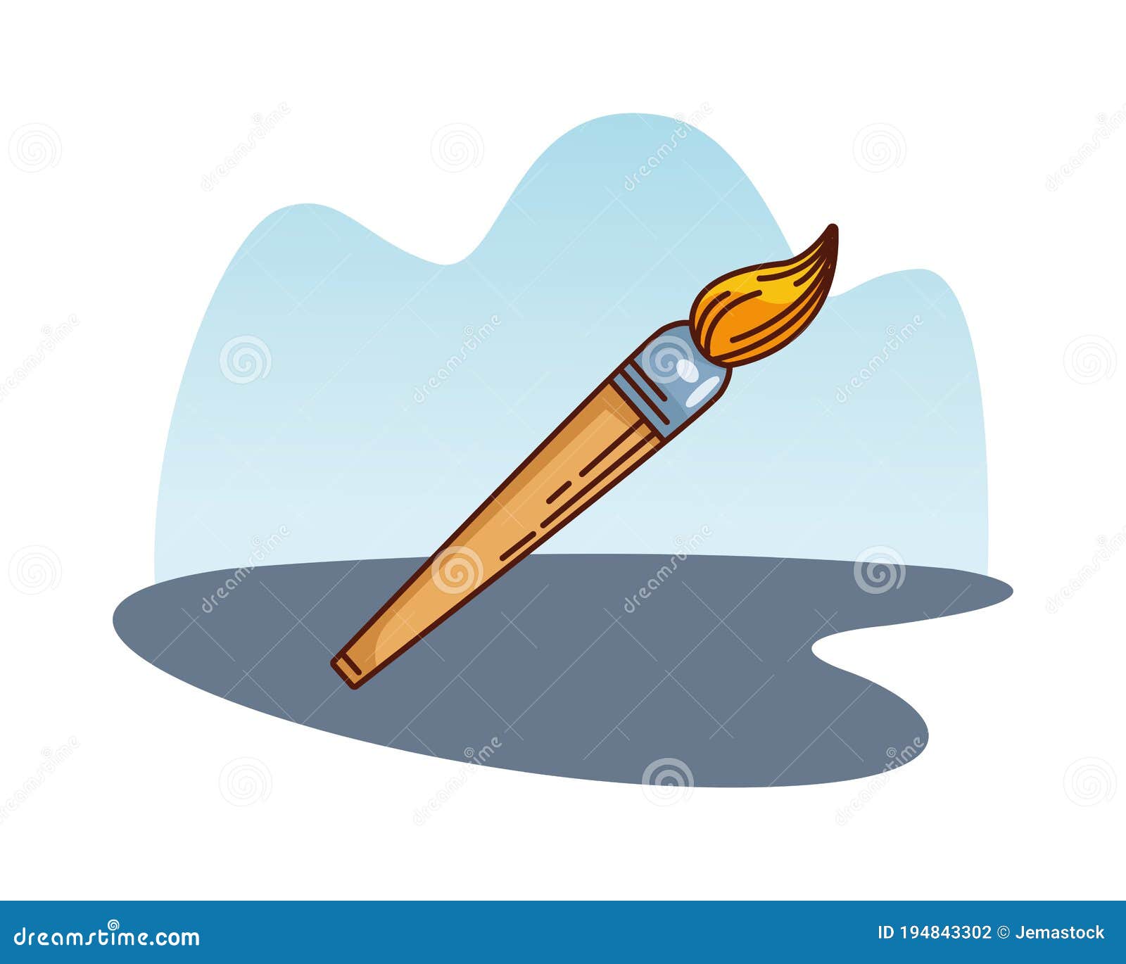 Isolated Paint Brush Vector Design Stock Vector - Illustration of ...