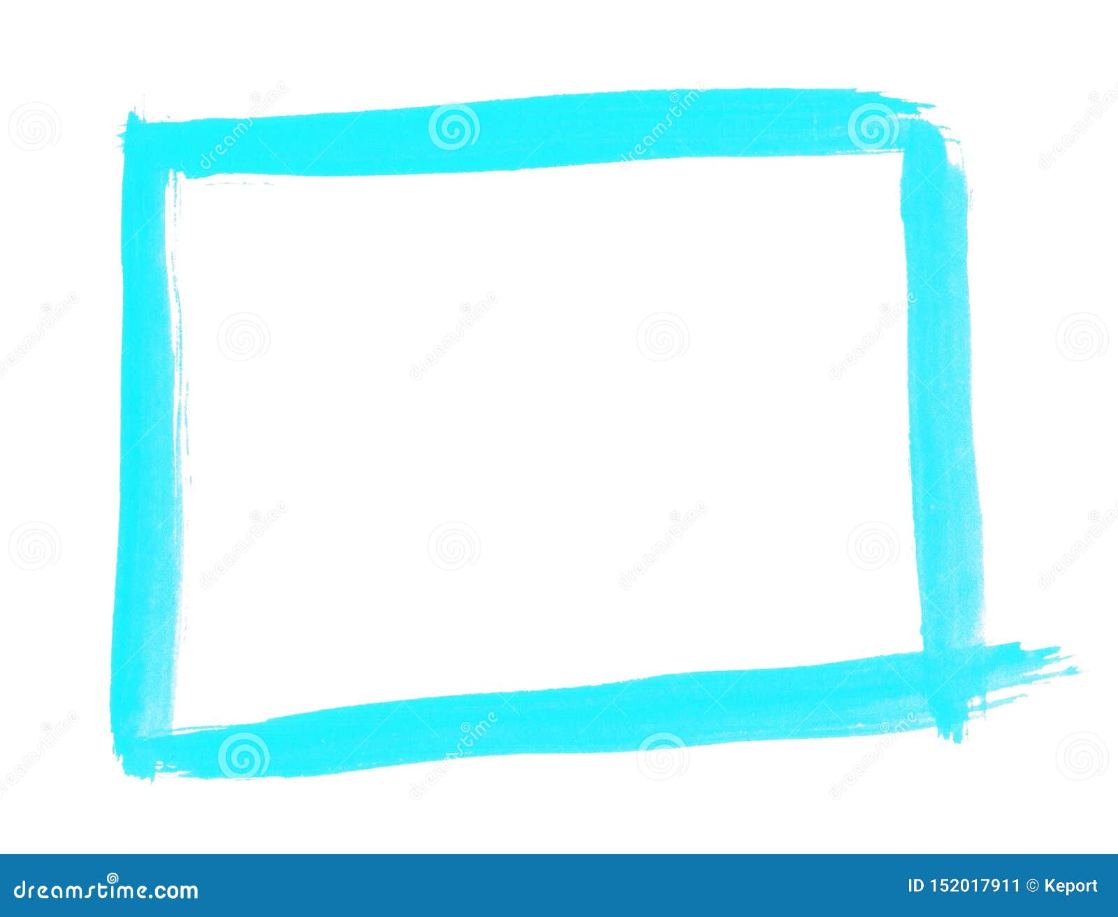 Isolated Paintbrush Frame with Light Blue Color Stock Illustration ...