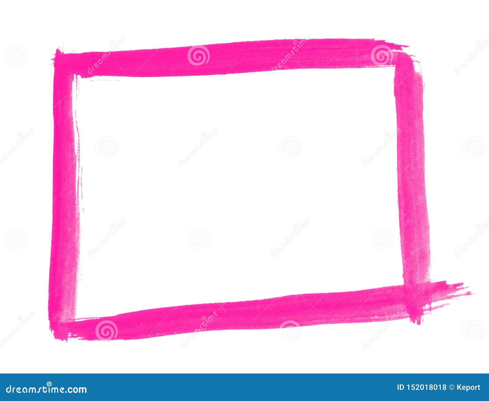 Isolated Paintbrush Frame with Pink Color Stock Illustration ...