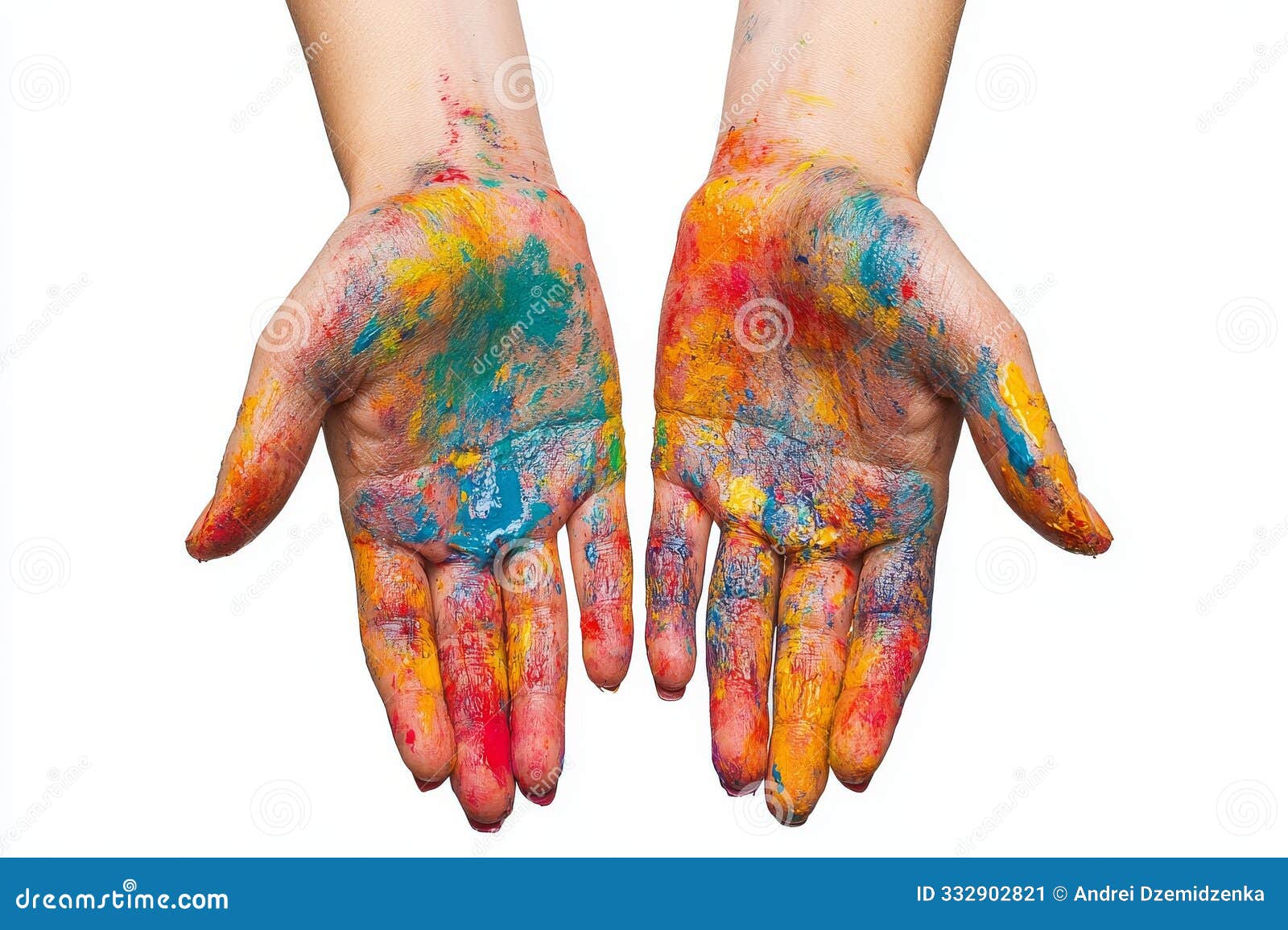 Isolated Painted Hands on a Transparent Background Stock Image - Image ...