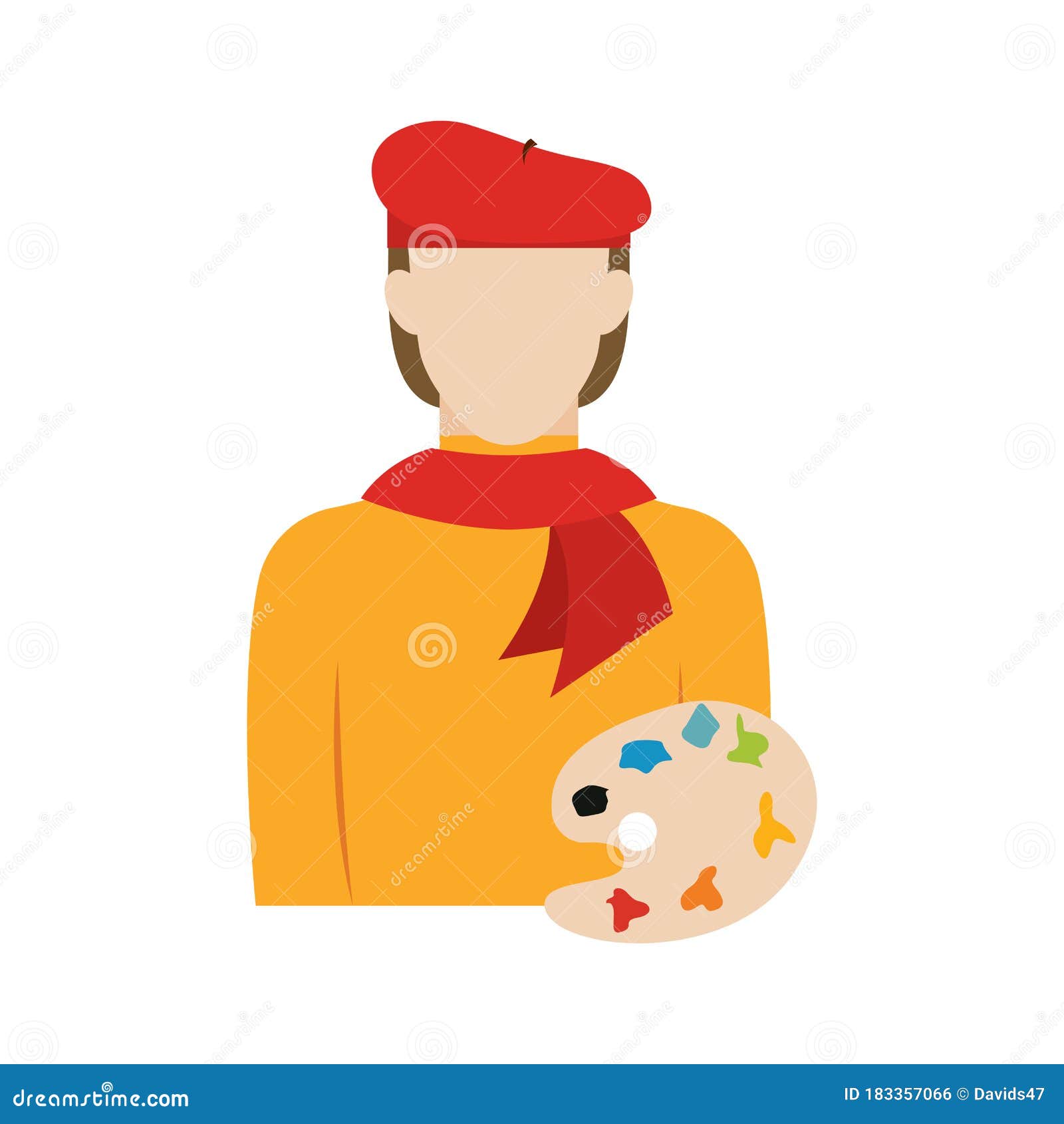 Isolated painter icon stock vector. Illustration of drawing - 183357066