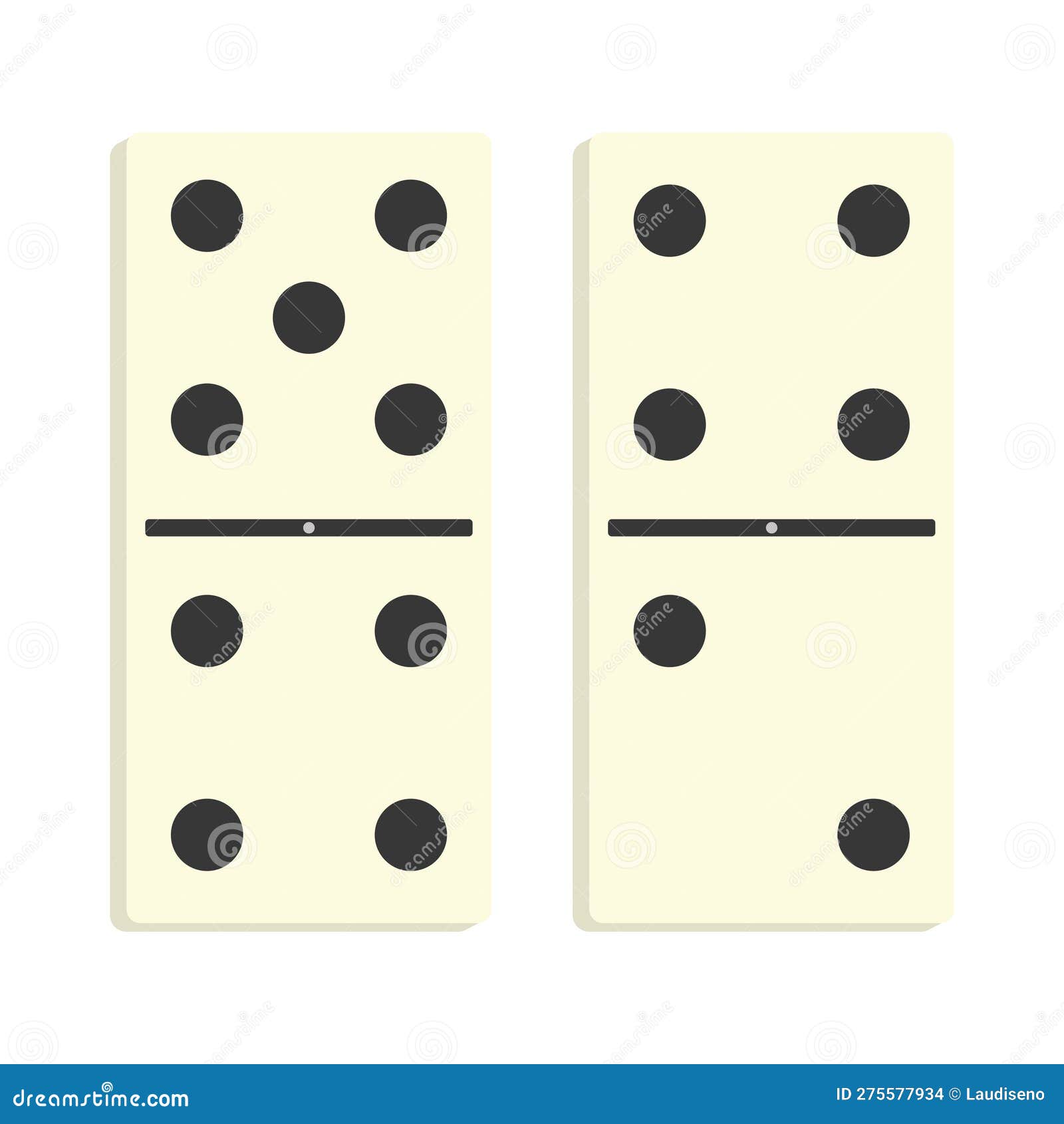 Isolated Pair of Domino Objects Icon Vector Stock Vector - Illustration ...
