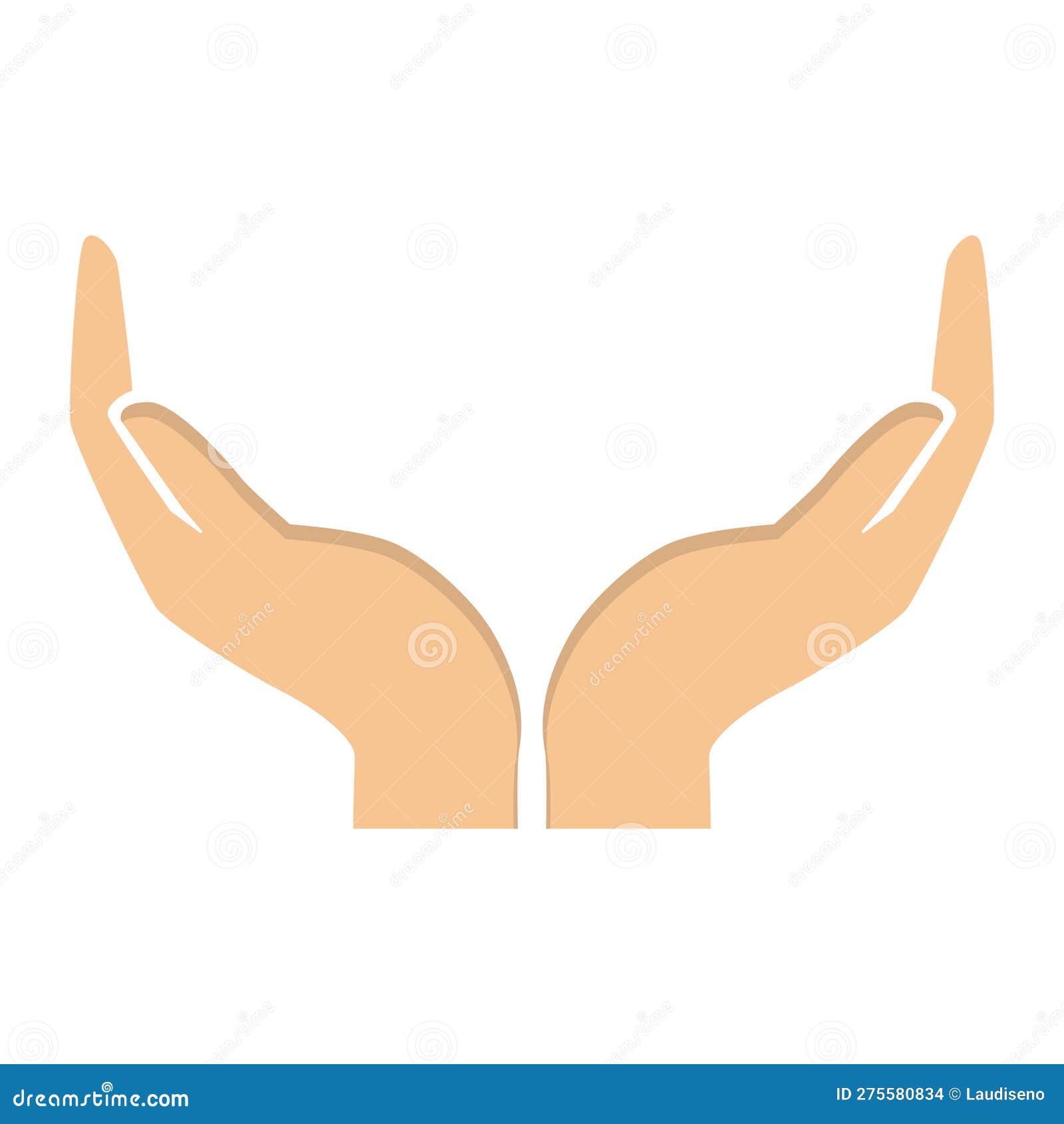 Isolated Pair of Empty Hands Doing a Holding Gesture Vector Stock ...