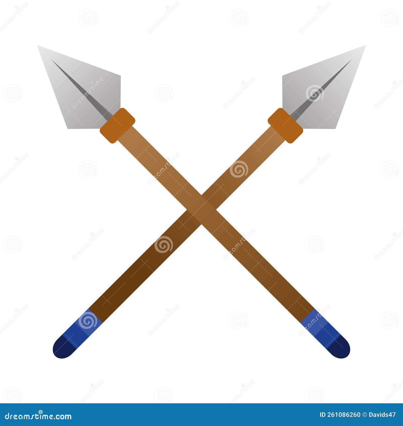 Isolated Pair of Lance Weapons Medieval Icon Vector Stock Vector ...