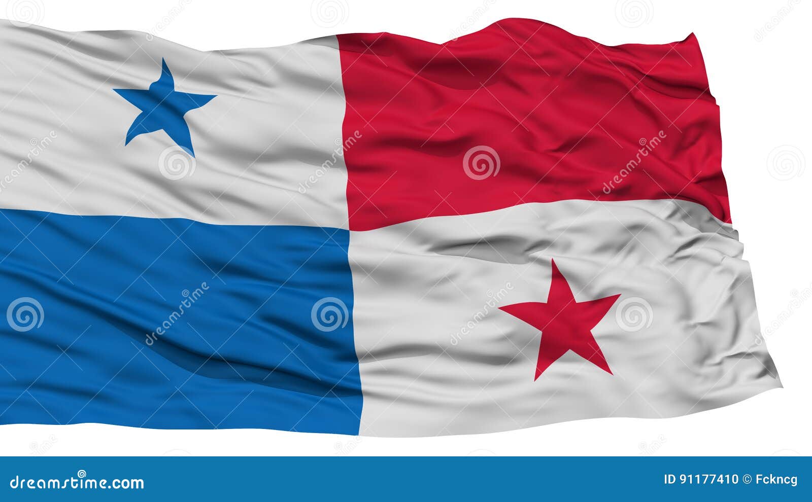 Isolated Panama Flag stock illustration. Illustration of proud - 91177410