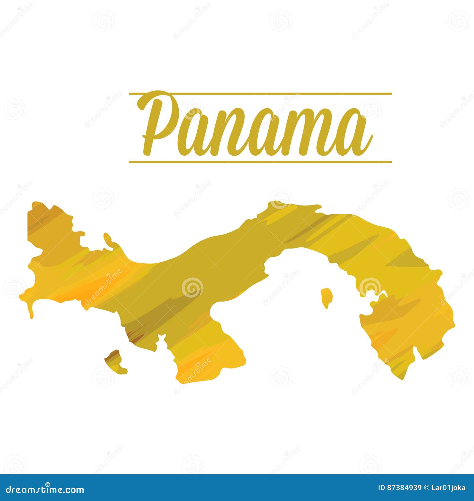 Set Of Isolated Panama Maps With Regions. Isolated Borders, Departments ...