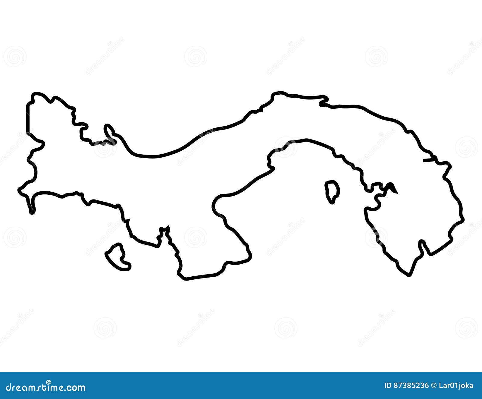 Set Of Isolated Panama Maps With Regions. Isolated Borders, Departments ...
