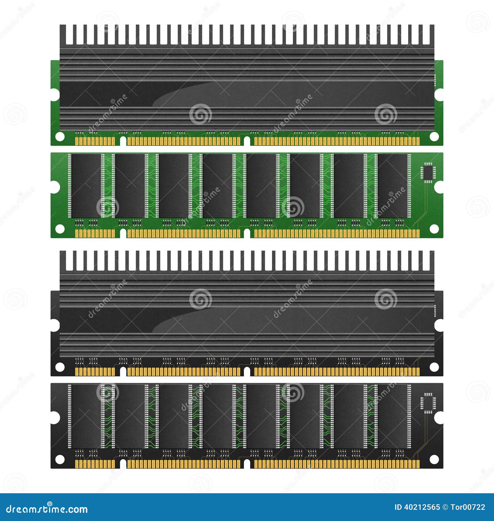 Isolated Paper Cut of Ram with Heat Sink is Memory Technology in Stock ...