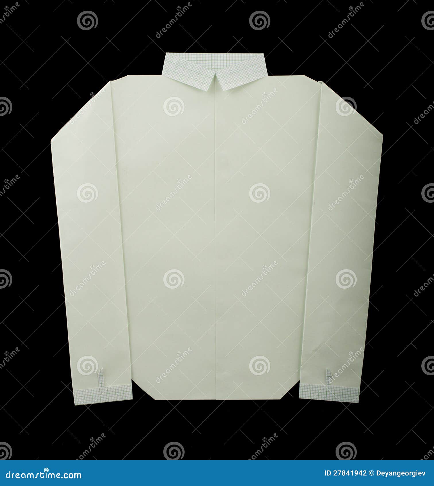 Isolated Paper Made White Shirt Stock Photo - Image of clothing, design ...