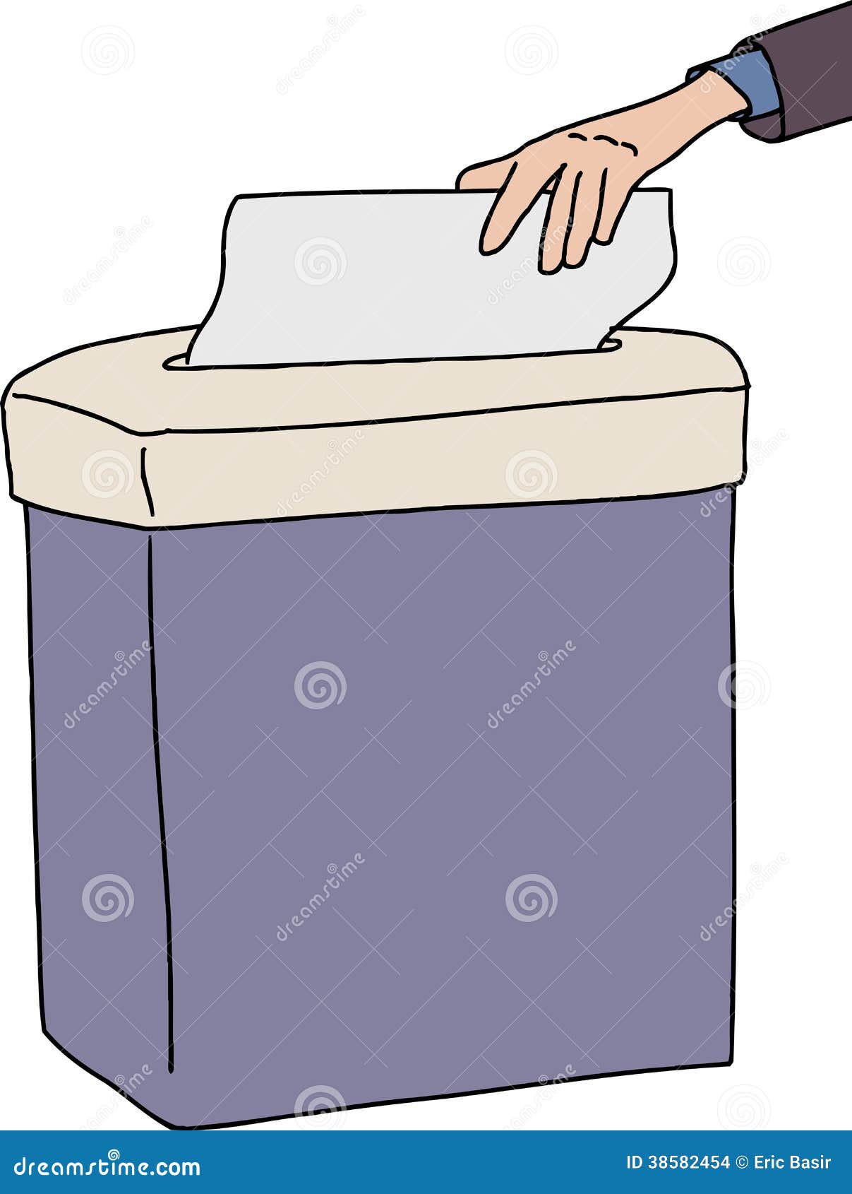 Isolated Paper Shredder stock vector. Illustration of document - 38582454