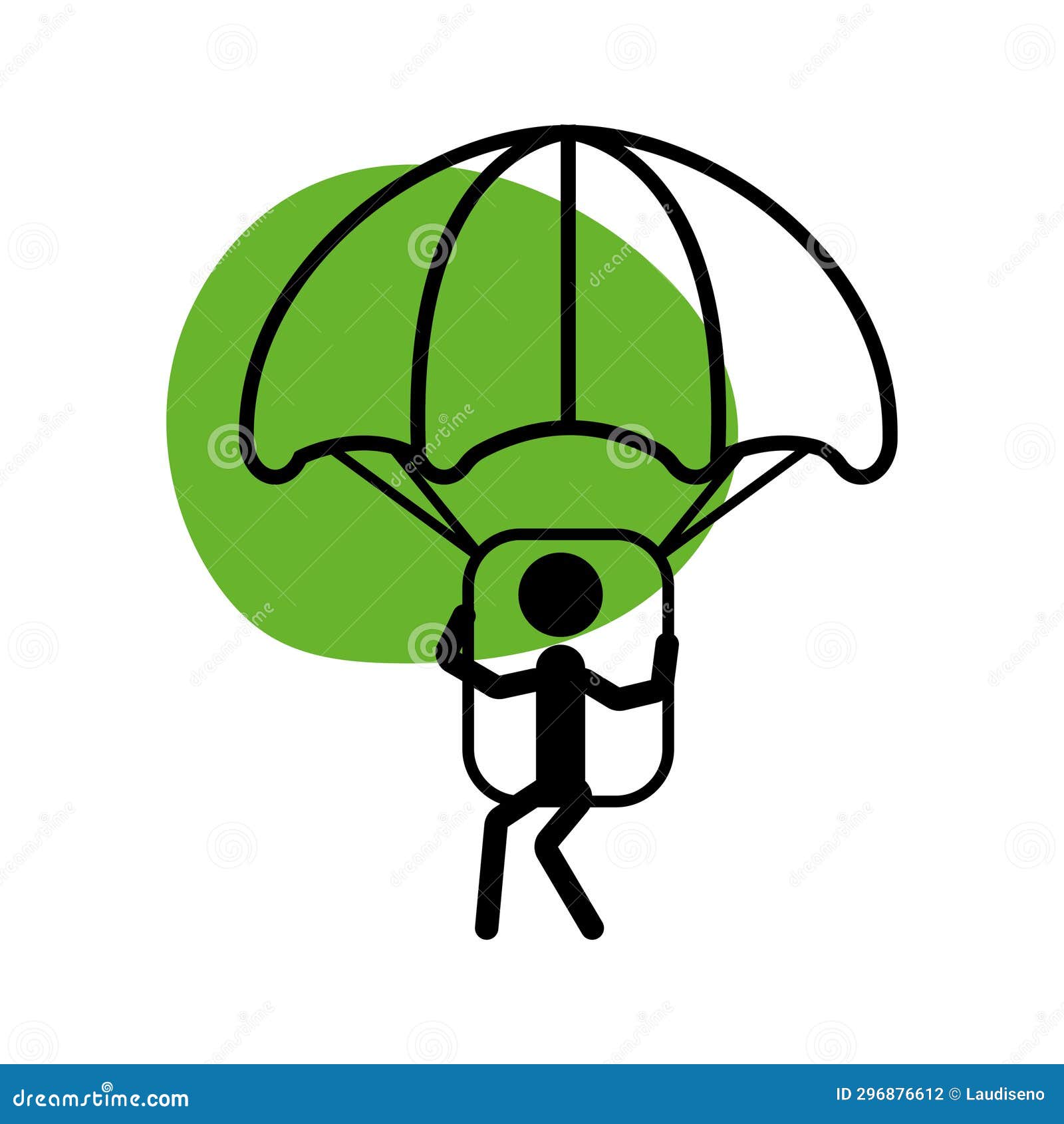 Parachute Outline Symbols, Vector Illustration | CartoonDealer.com ...
