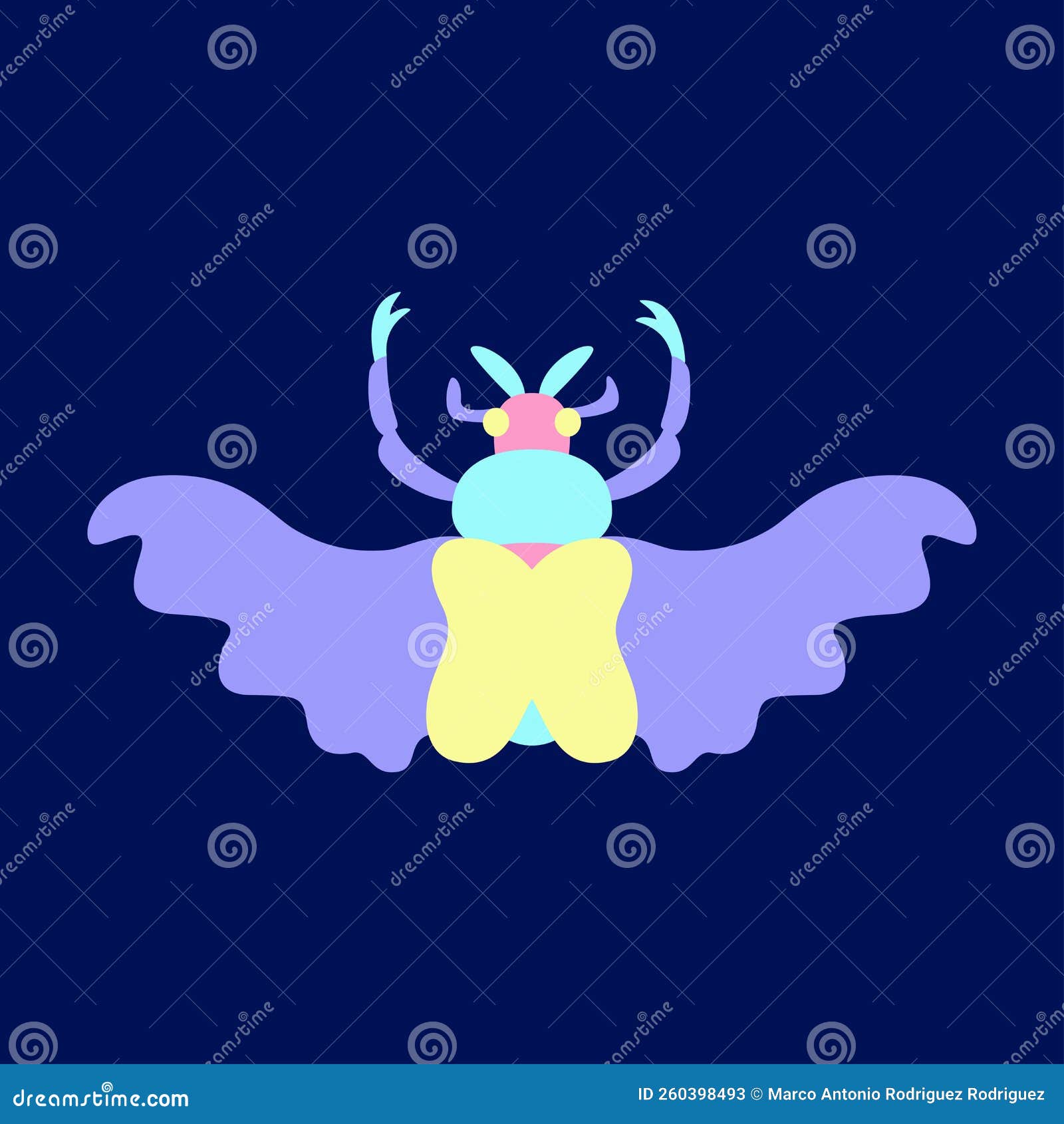 Isolated Pastry Colored Moth Icon Vector Stock Vector - Illustration of ...