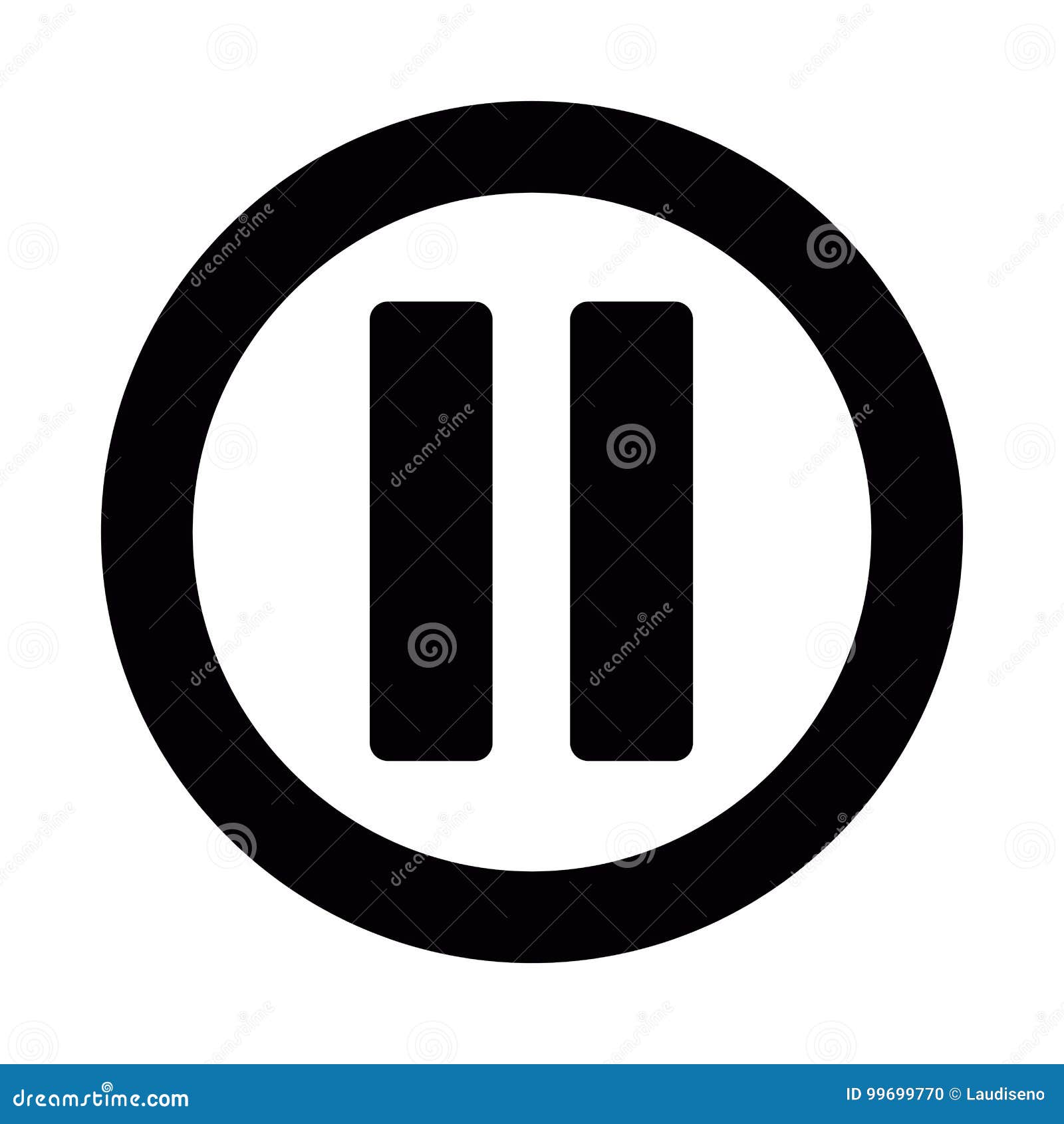 Pause Button Icon Cartoon Vector | CartoonDealer.com #181737713