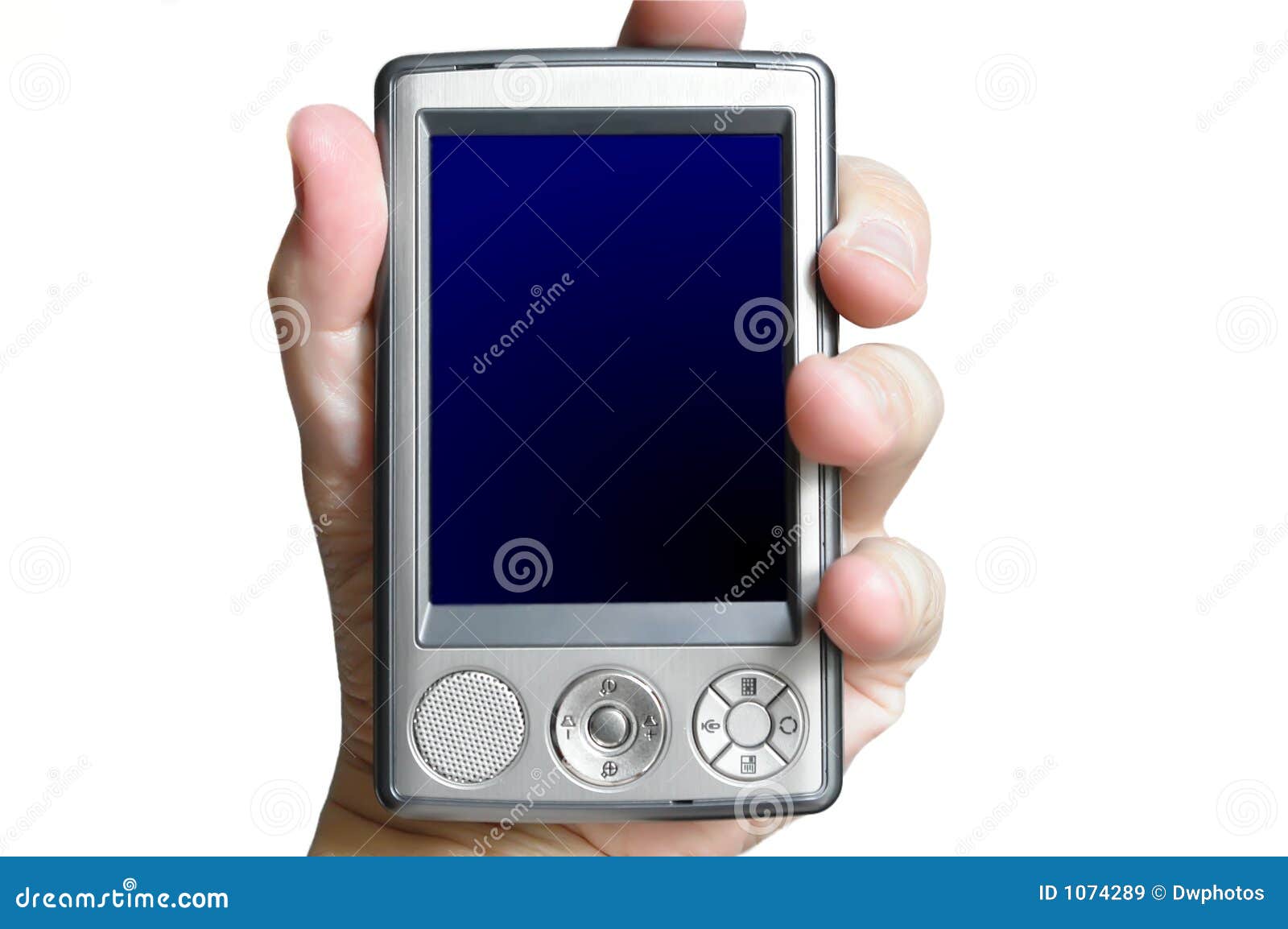 Isolated Pda with Blue Screen Stock Image - Image of email ...