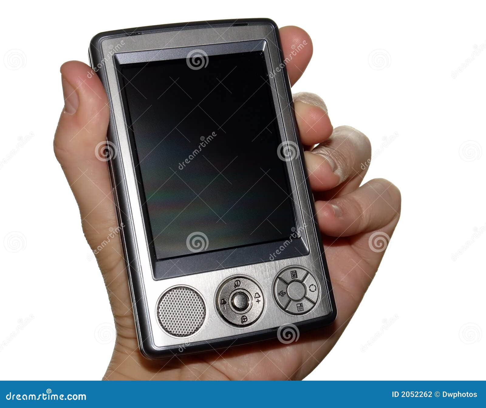 Isolated Pda with Blue Screen Stock Photo - Image of computer, notes ...