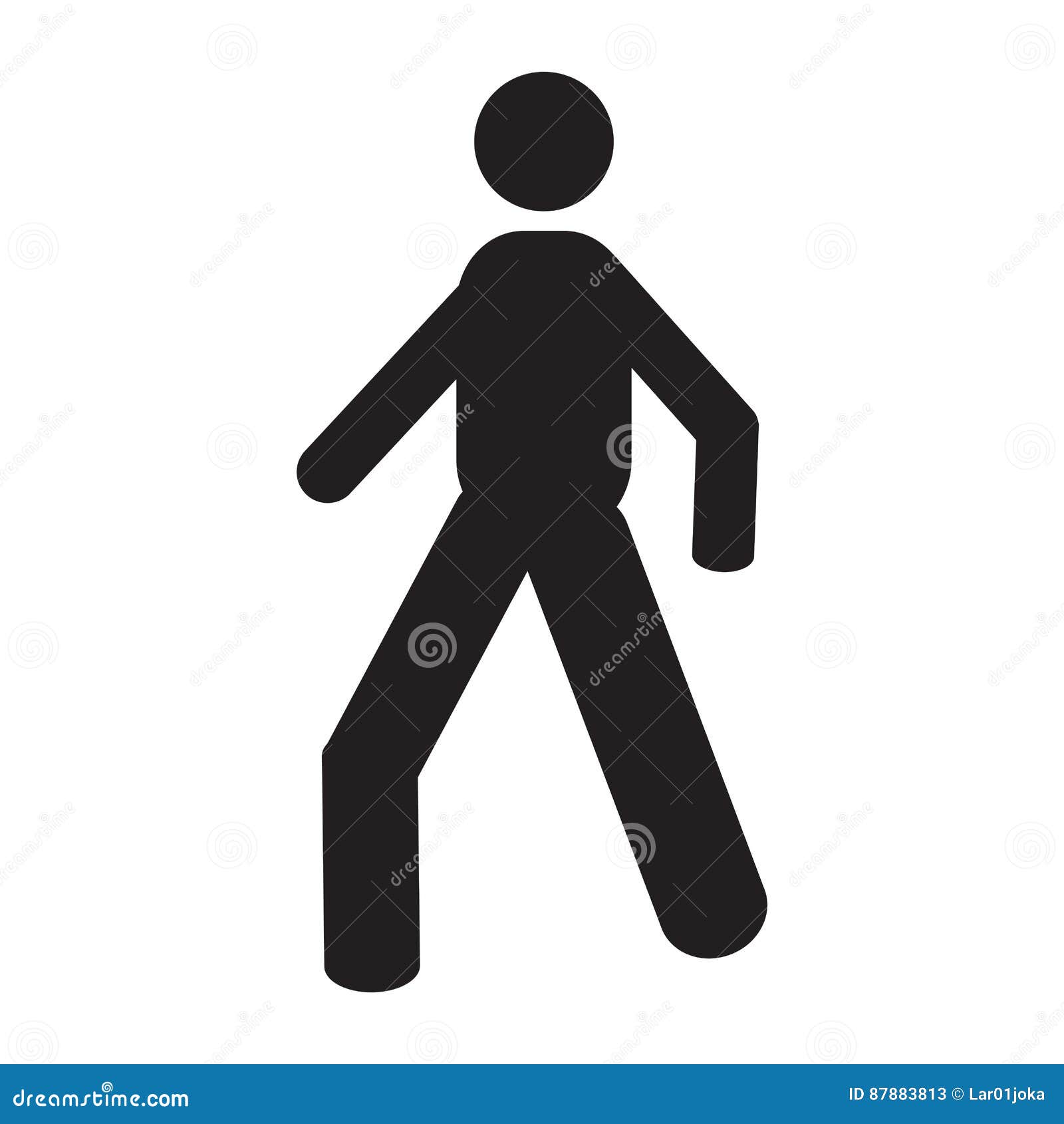 Isolated pedestrian icon stock vector. Illustration of silhouette ...