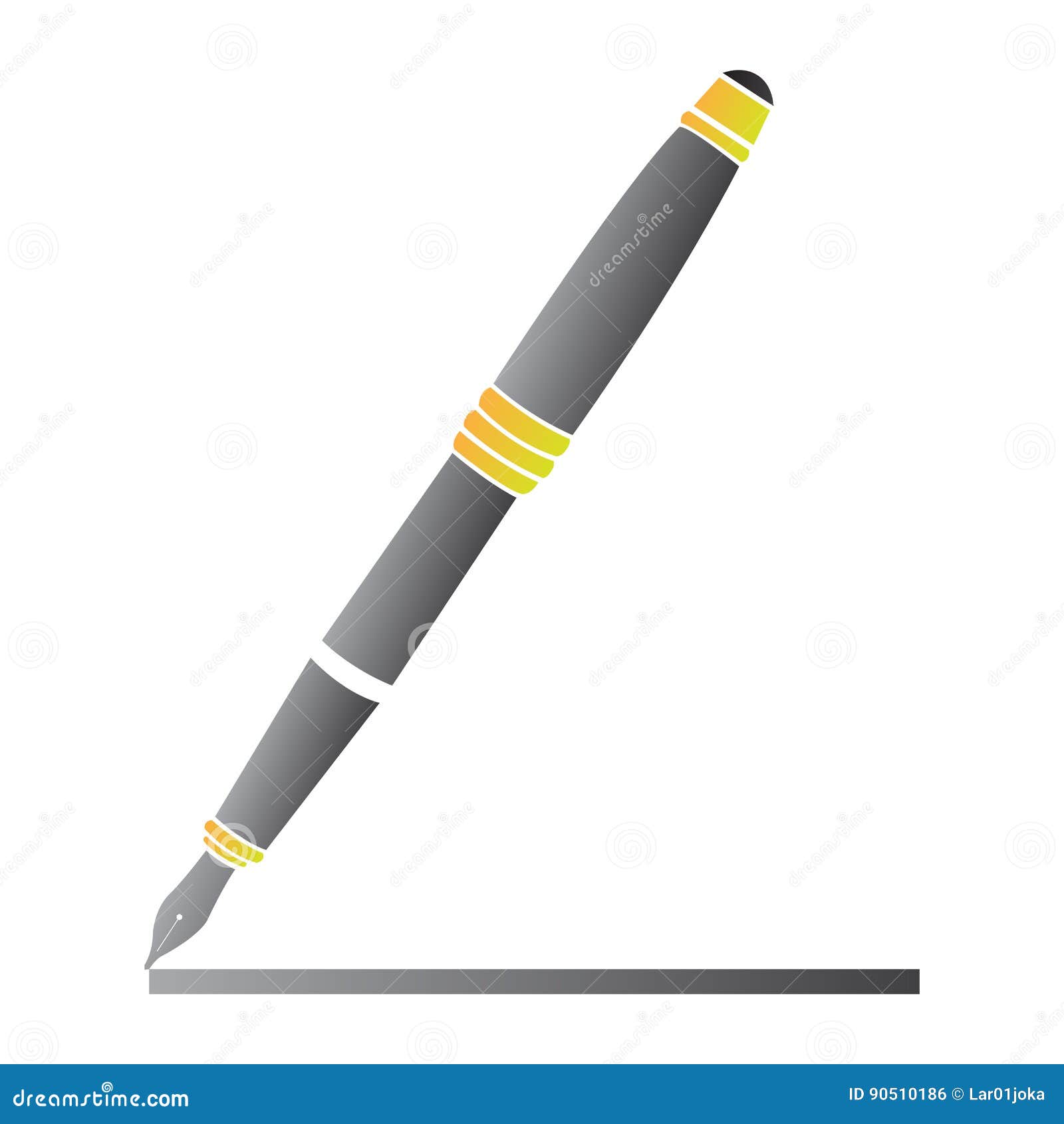 Isolated pen illustration stock vector. Illustration of work - 90510186