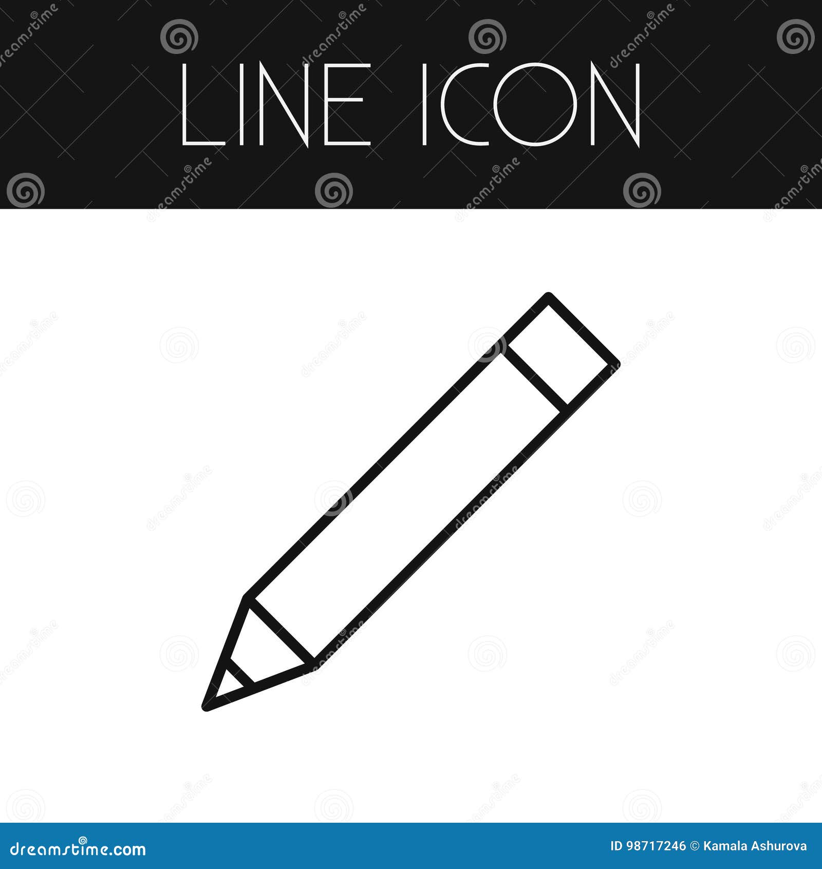 Isolated Pen Outline. Pencil Vector Element Can Be Used for Pen, Pencil ...
