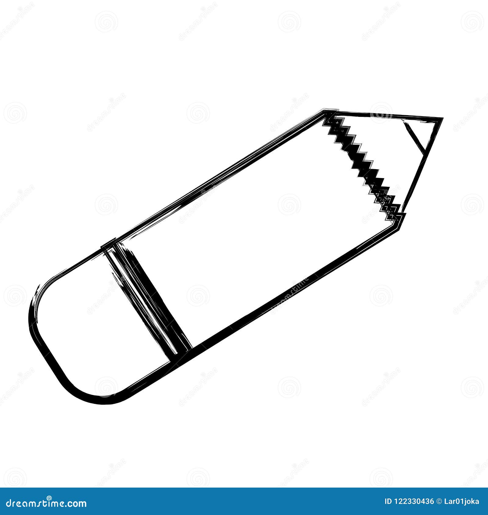 Isolated pencil outline stock vector. Illustration of elementary ...