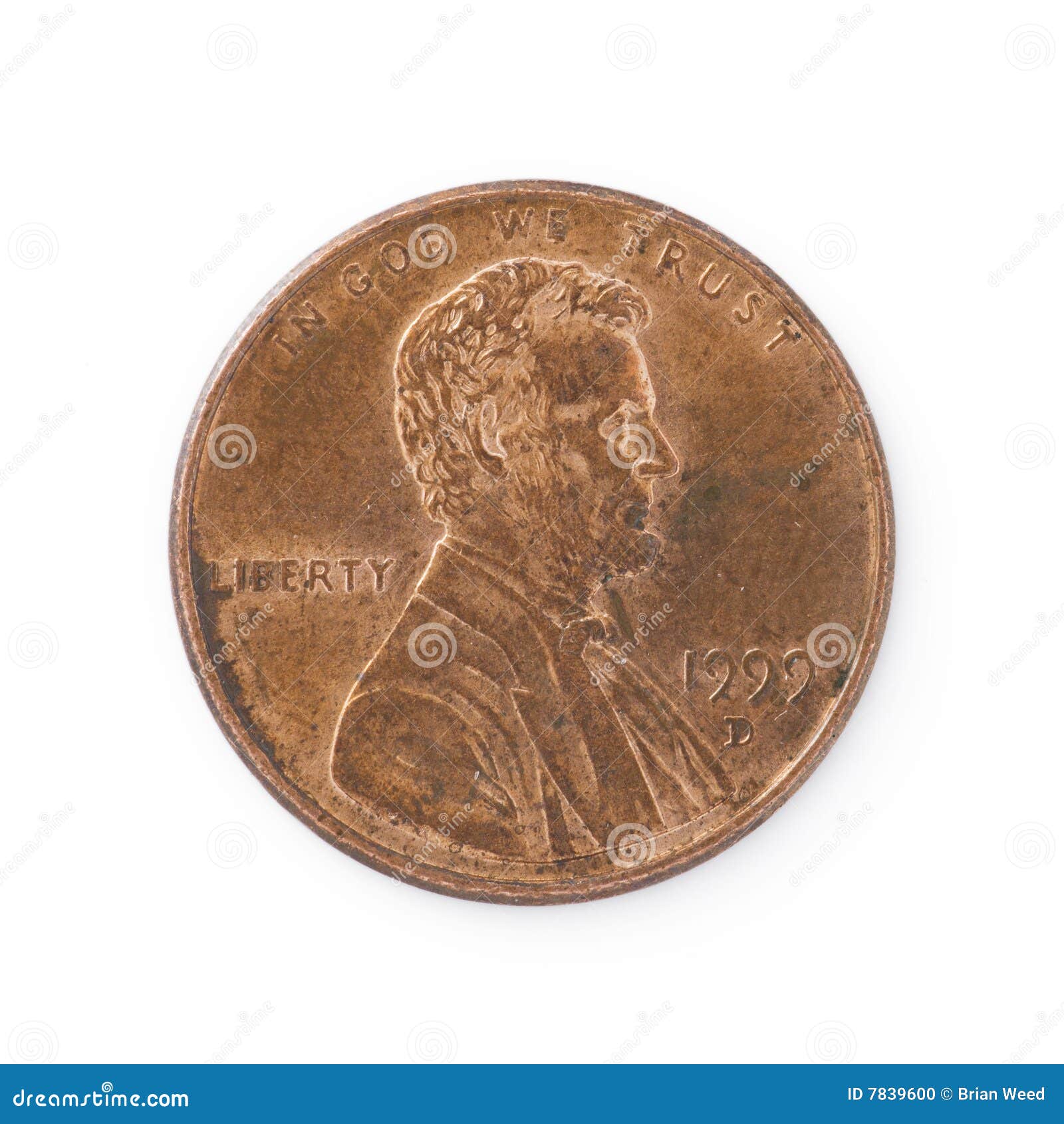 Isolated Penny stock photo. Image of isolated, penny, closeup - 7839600