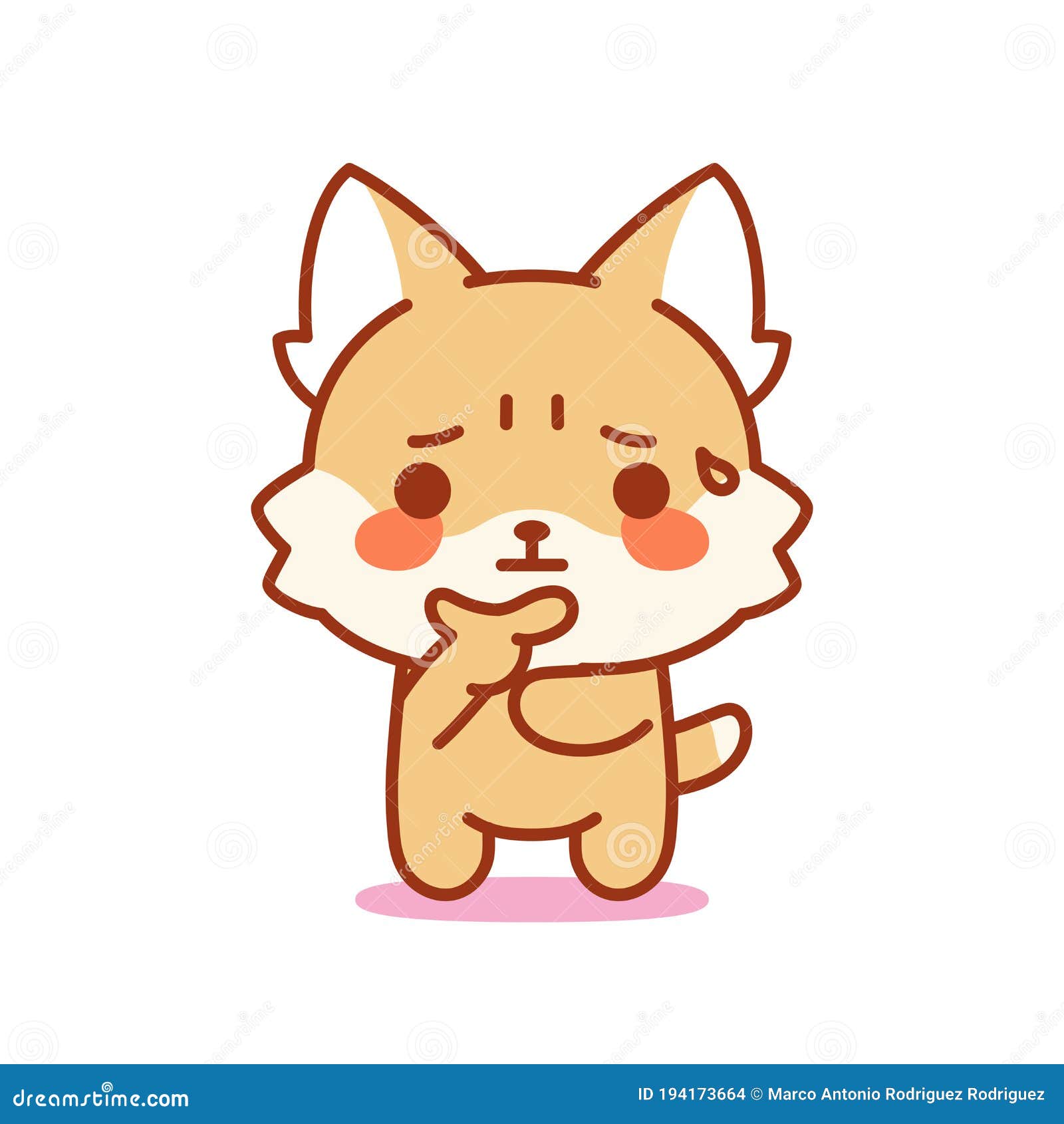 Isolated pensive kitten stock vector. Illustration of birthday - 194173664