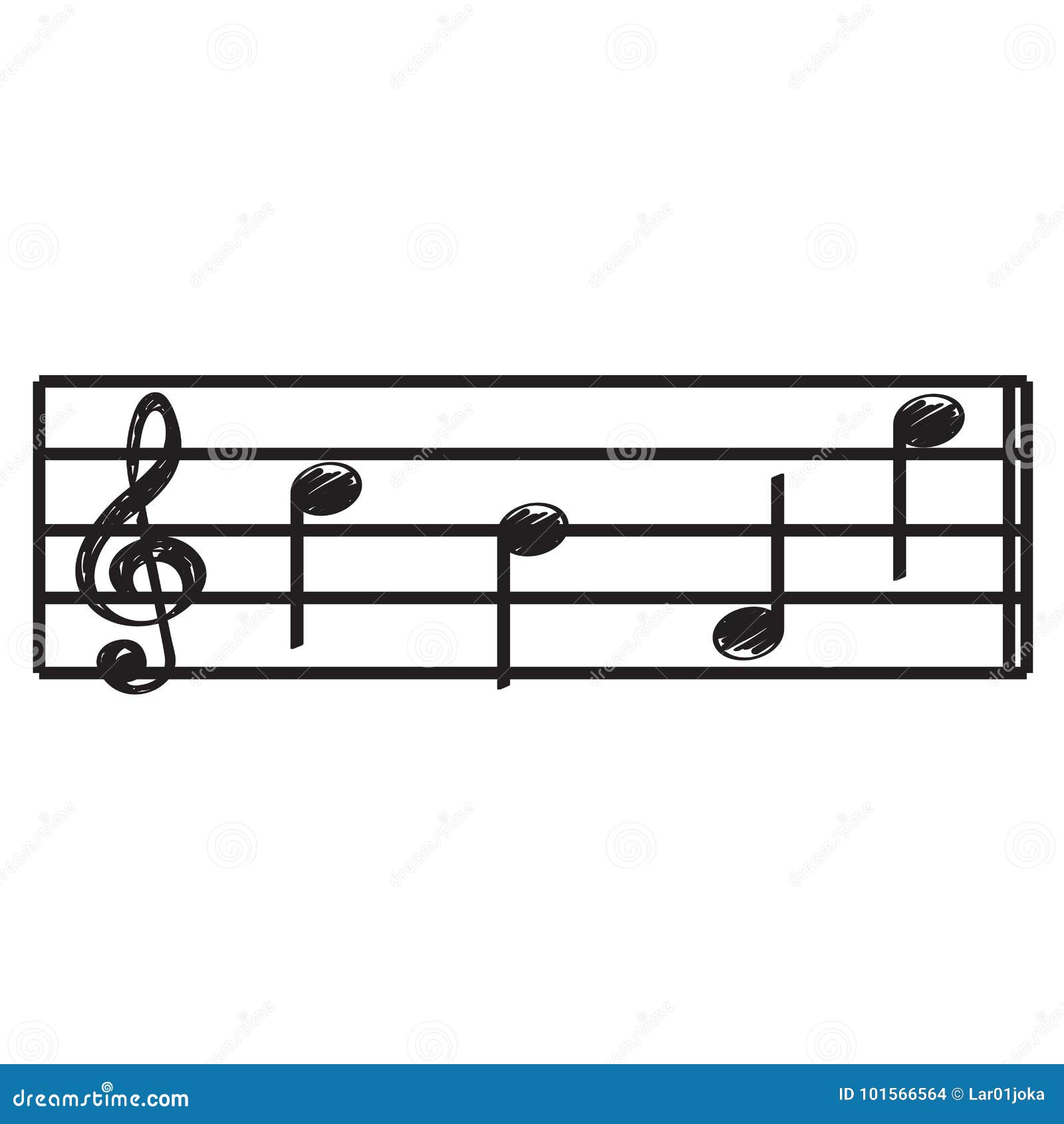 Pentagram with Musical Notes Stock Vector - Illustration of abstract ...