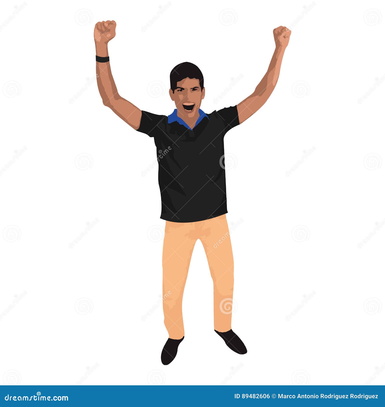 Isolated Person Celebrating Stock Vector - Illustration of isolated ...